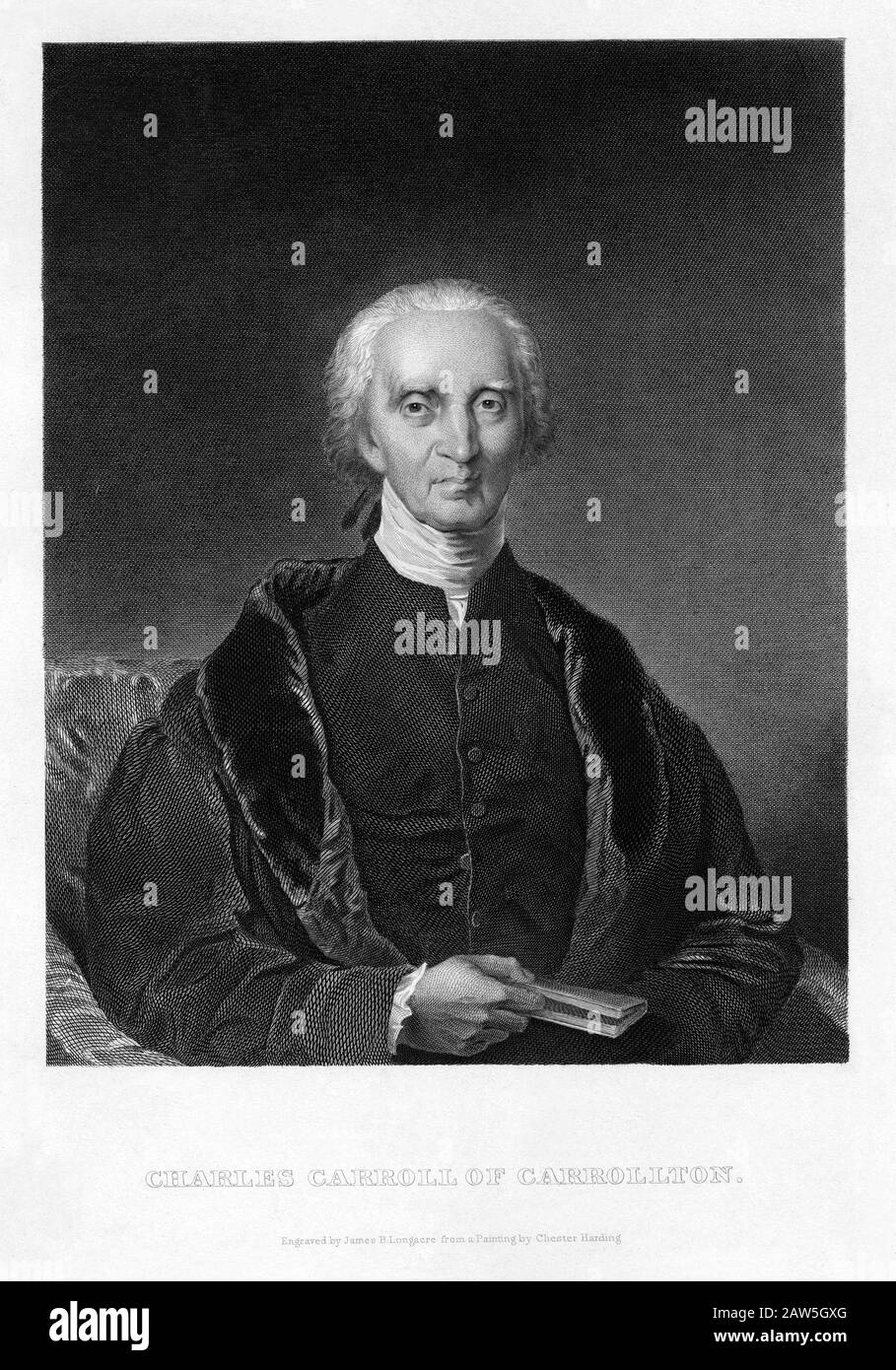 Signatory of the declaration of independence Black and White Stock ...