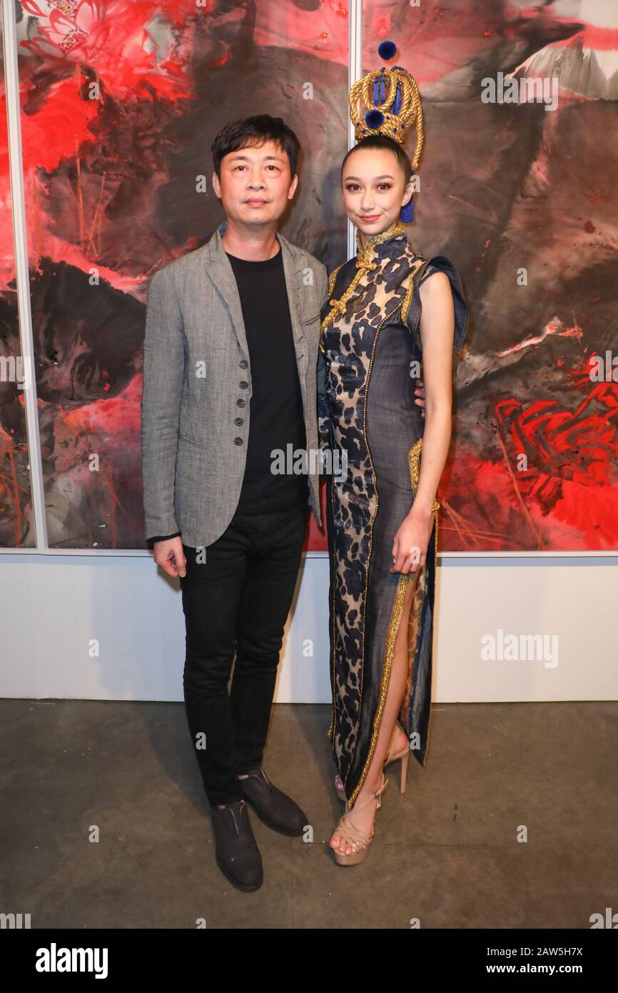 Los Angeles, California, USA. 5th February, 2020. Artist Hongbo and Sky ...