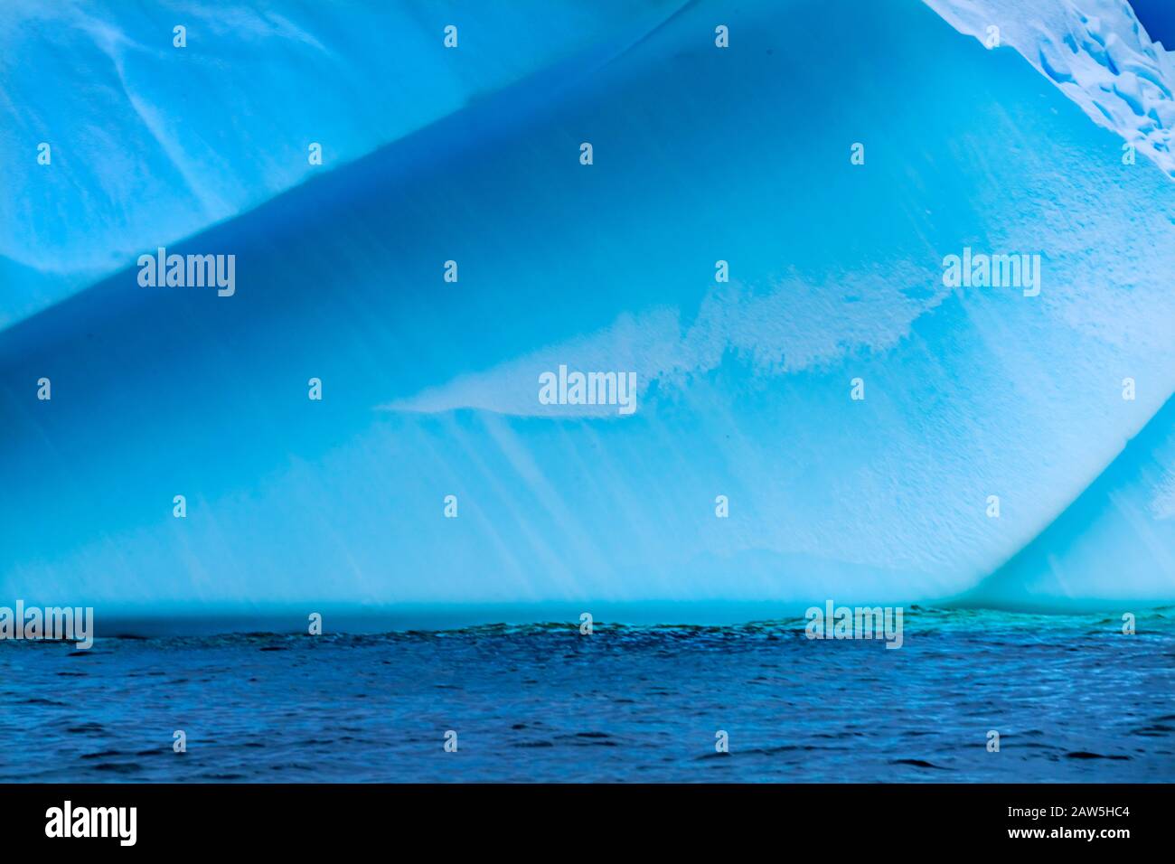 Floating Blue Iceberg Floating Sea Water Charlotte Bay Antarctic ...