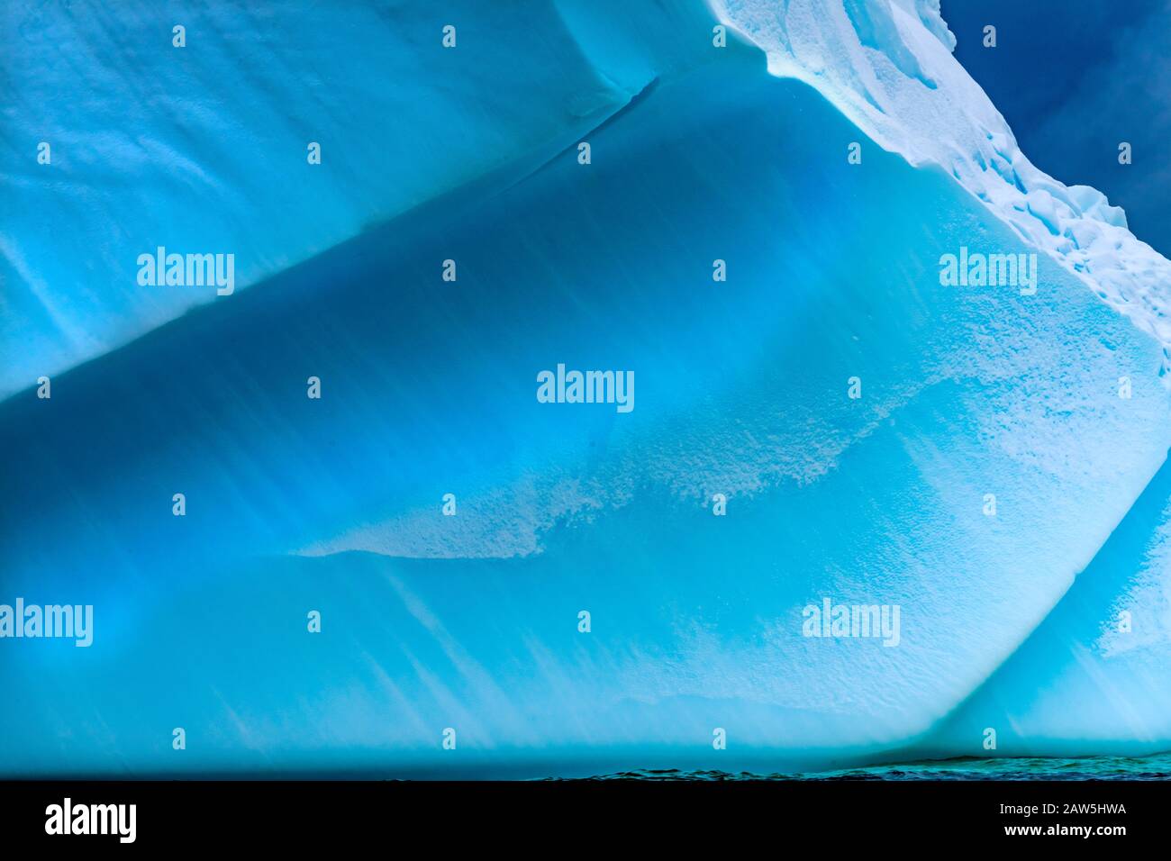 Floating Blue Iceberg Floating Sea Water Charlotte Bay Antarctic ...