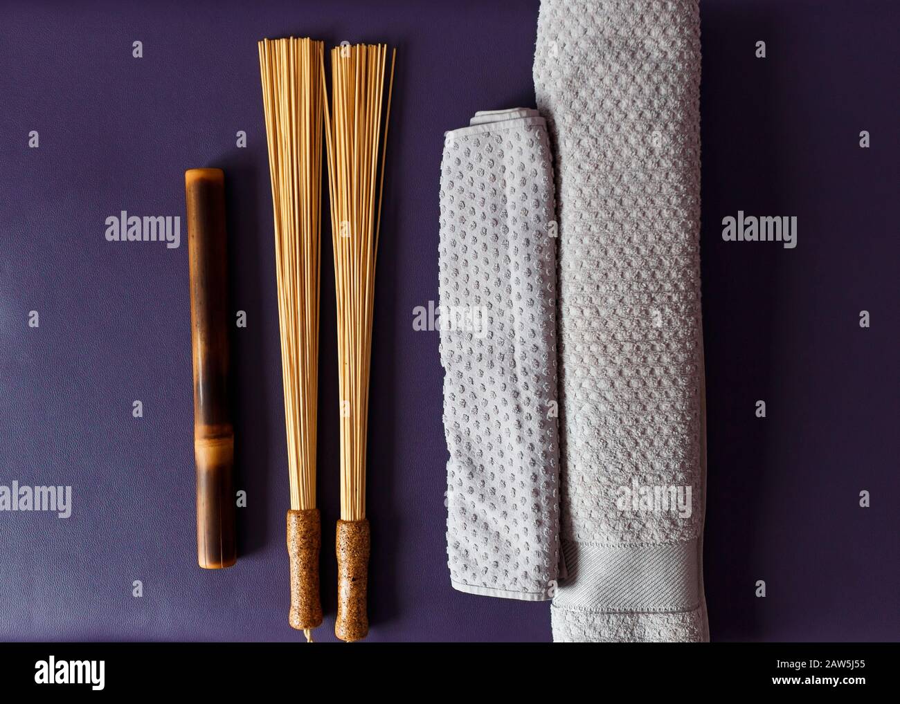 The Therapeutic Massage Bamboo Tool Set Of Different Spa Equipment ...