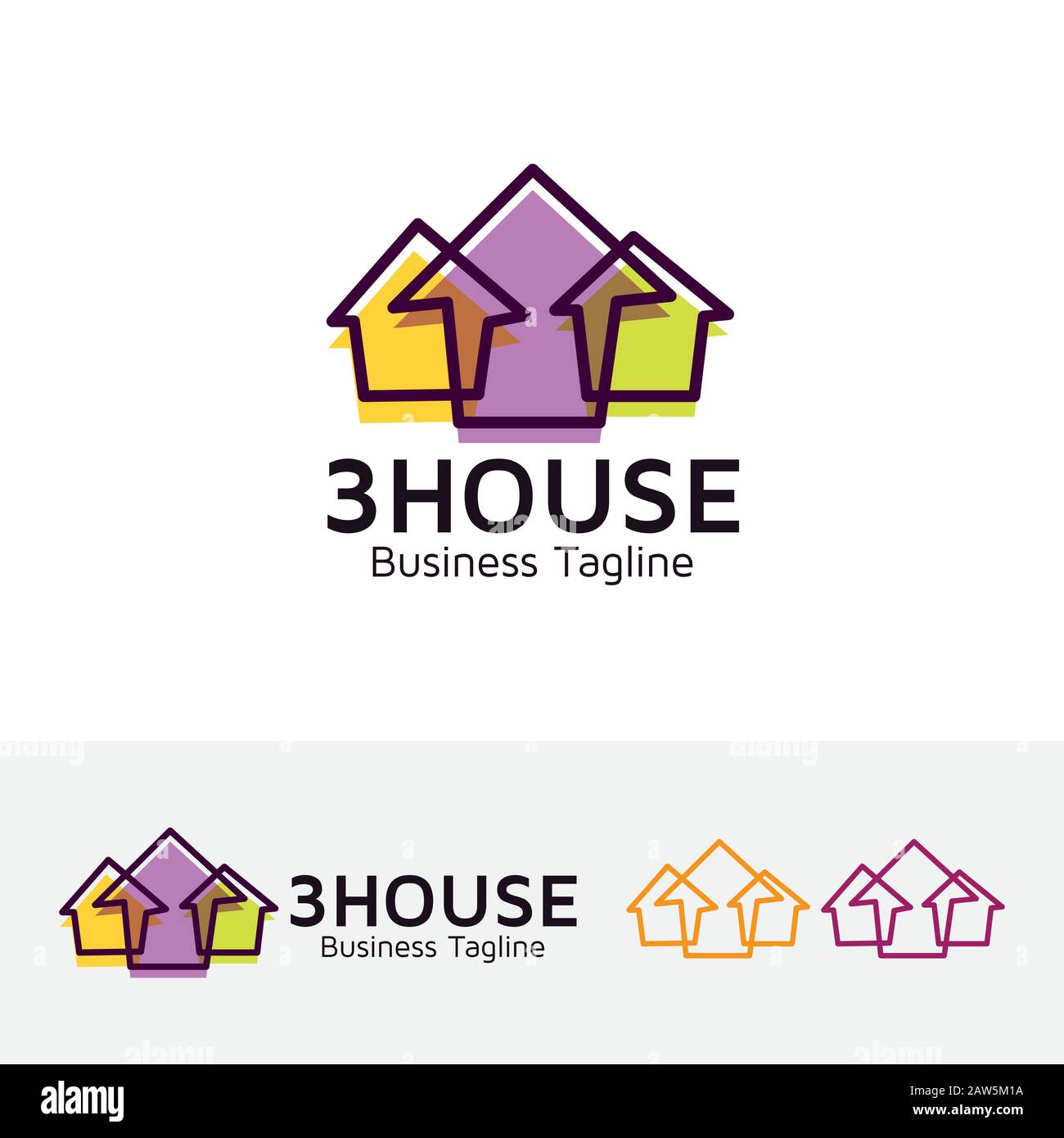 Creative house logo design. Vector logo template Home or Real estate ...