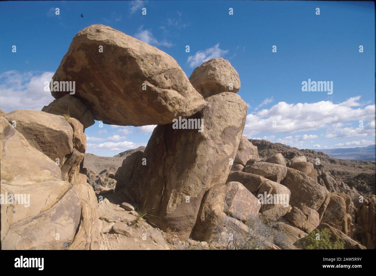 View overlooking Balanced Rock on the Grapevine Hills hiking trail in ...
