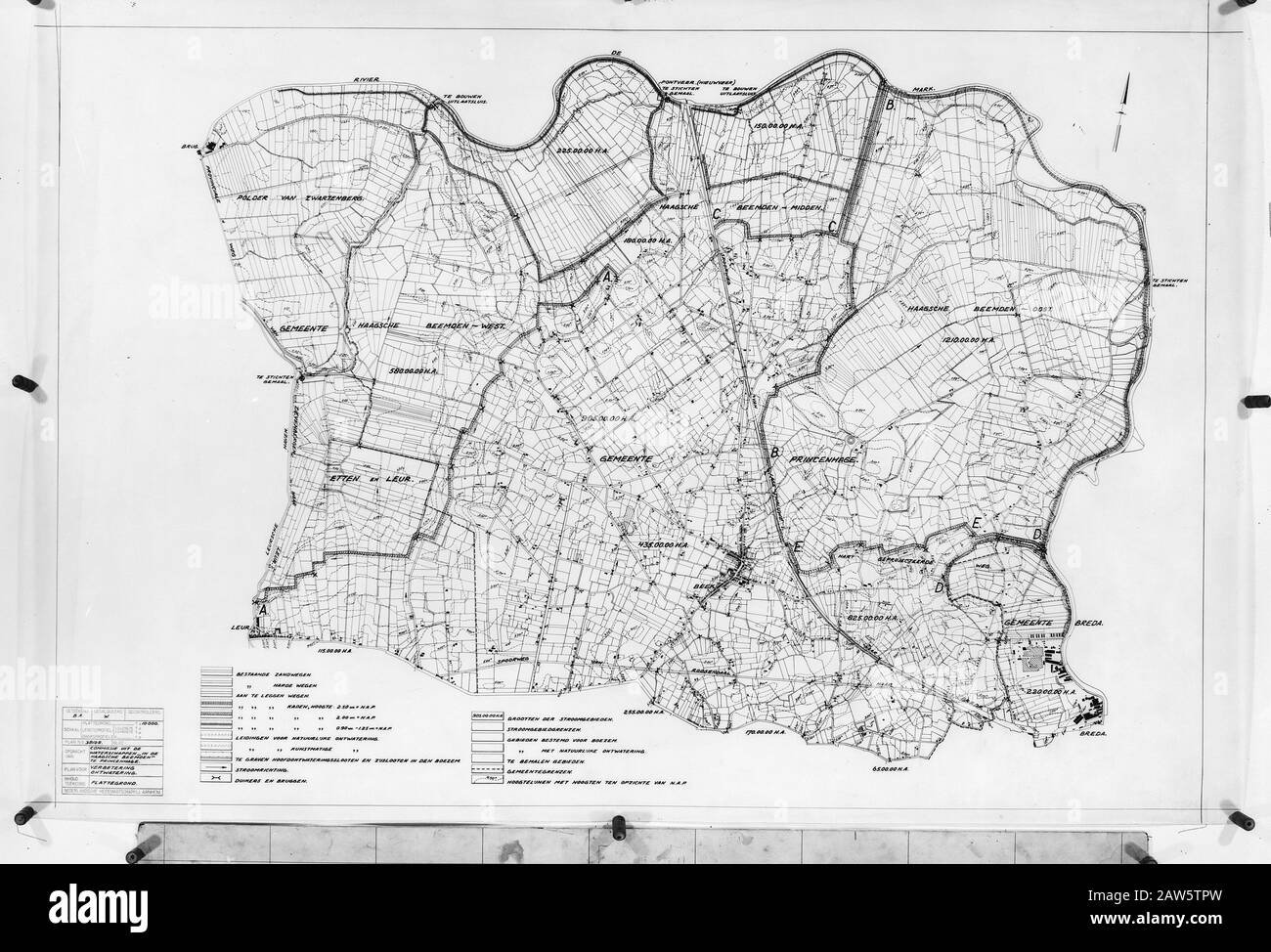 maps, floor plans, ontwateringen Date: undated Location: Princenhage ...