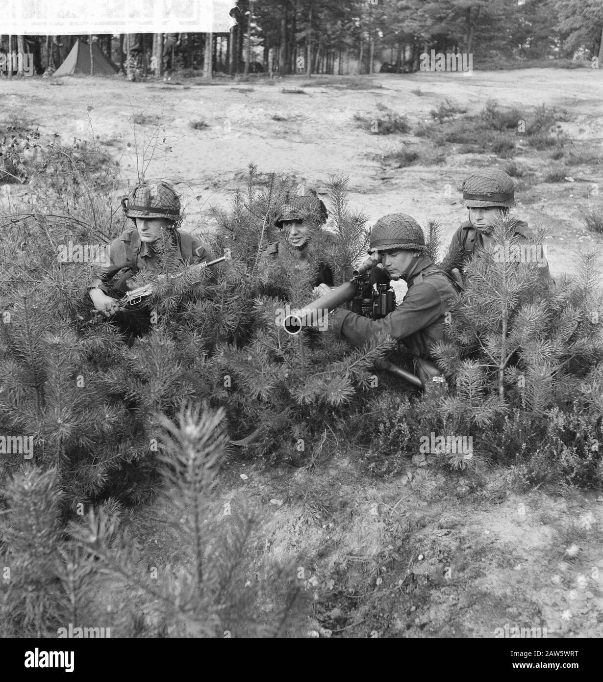 Military Exercise in Germany. Bren gunners in position Date: October 12 ...
