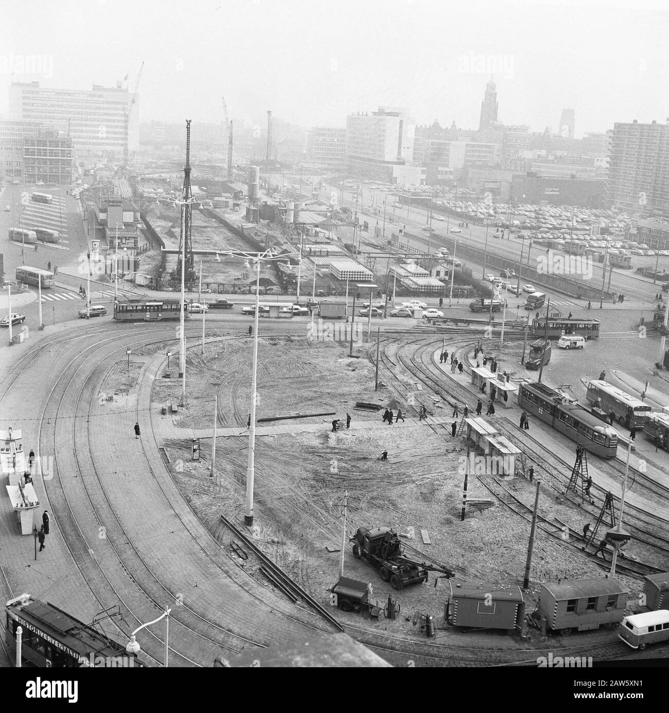 Metro to Central Station Rotterdam, pushing the tram rail complex Date ...
