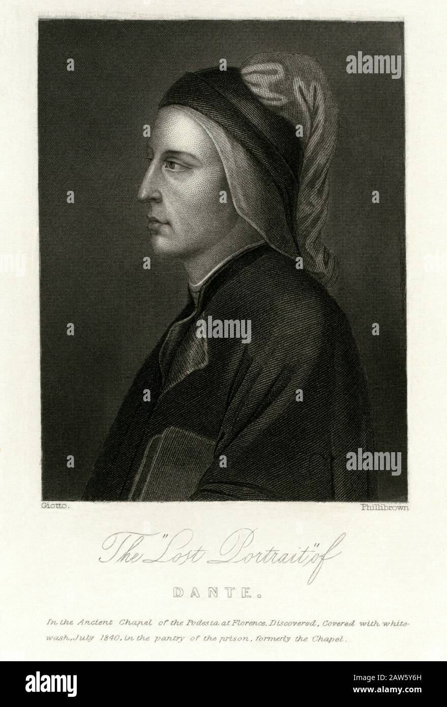 XIV Century, ITALY : The italian poet DANTE ALIGHIERI ( 1265 - 1321 ...