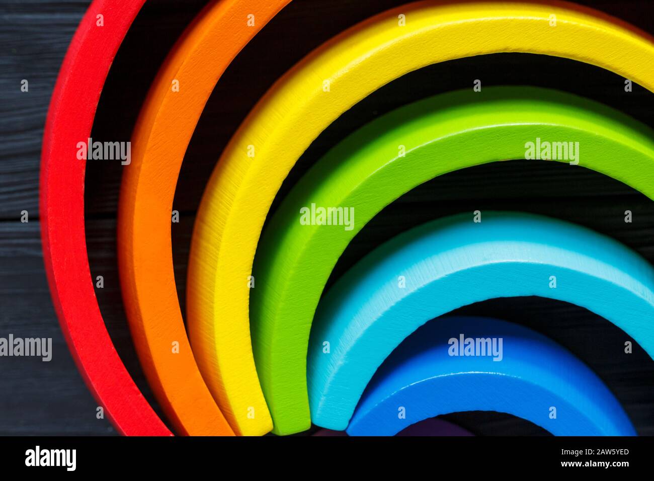Colorful wooden toy rainbow, arc rainbow for children, toys for ...