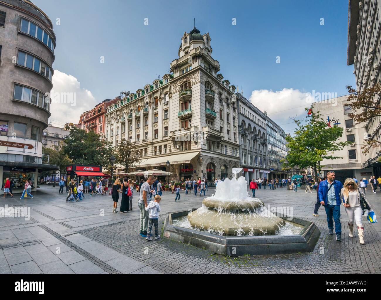 Pedestrian street of Kneza Mihaila in Belgrade, Serbia Stock Photo - Alamy