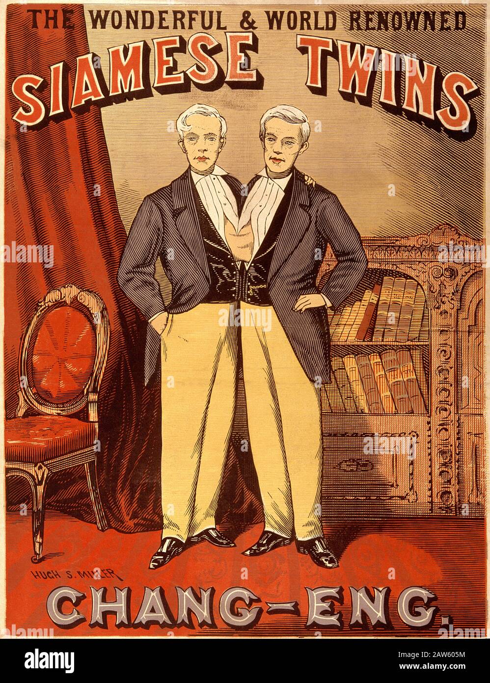 1870 ca , USA : The celebrated Thai-American born conjoined SIAMESE ...