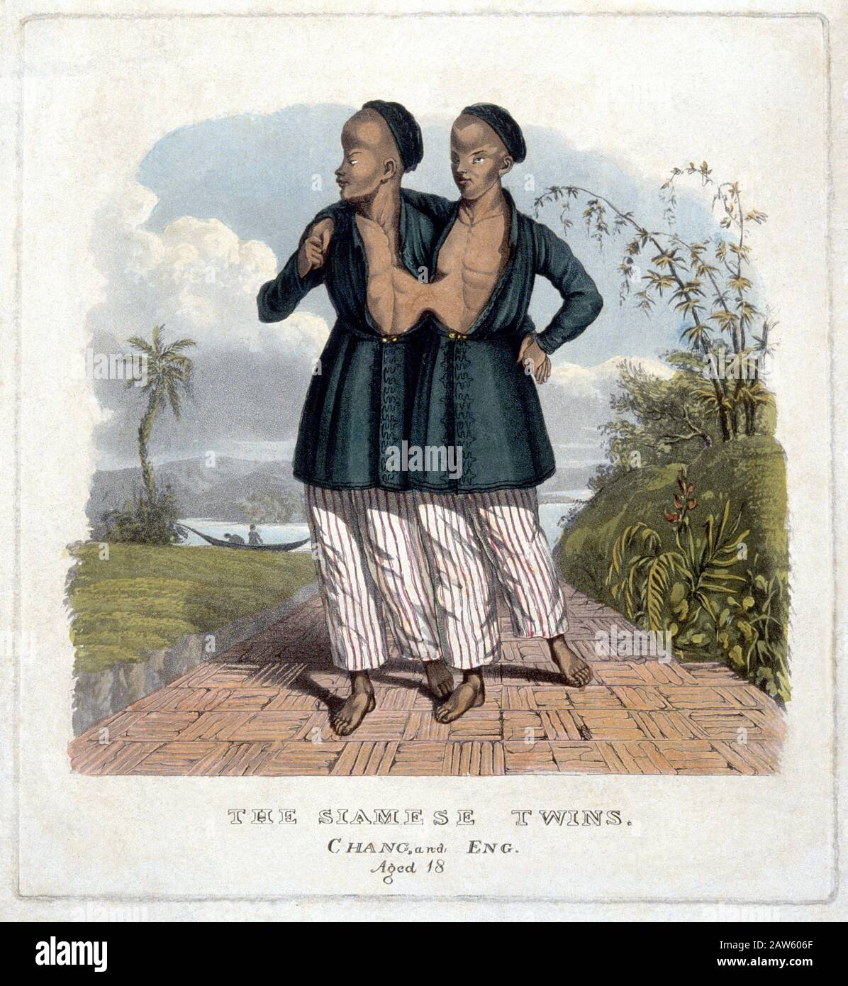 1829 , LONDON , GREAT BRITAIN :The celebrated Thai-American conjoined ...