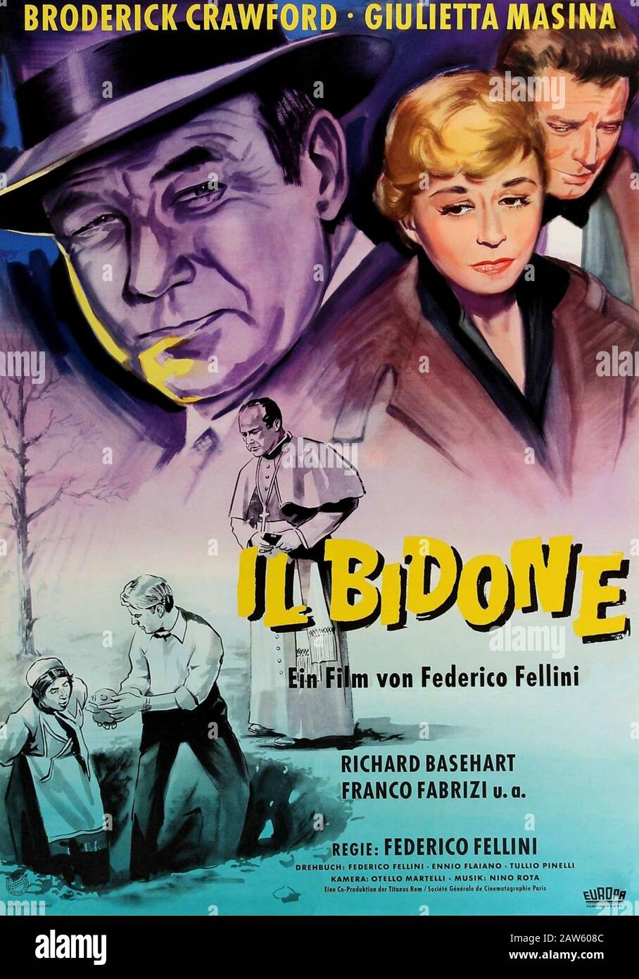 1955 , ITALY : The GERMAN poster advertising for the italian movie IL ...