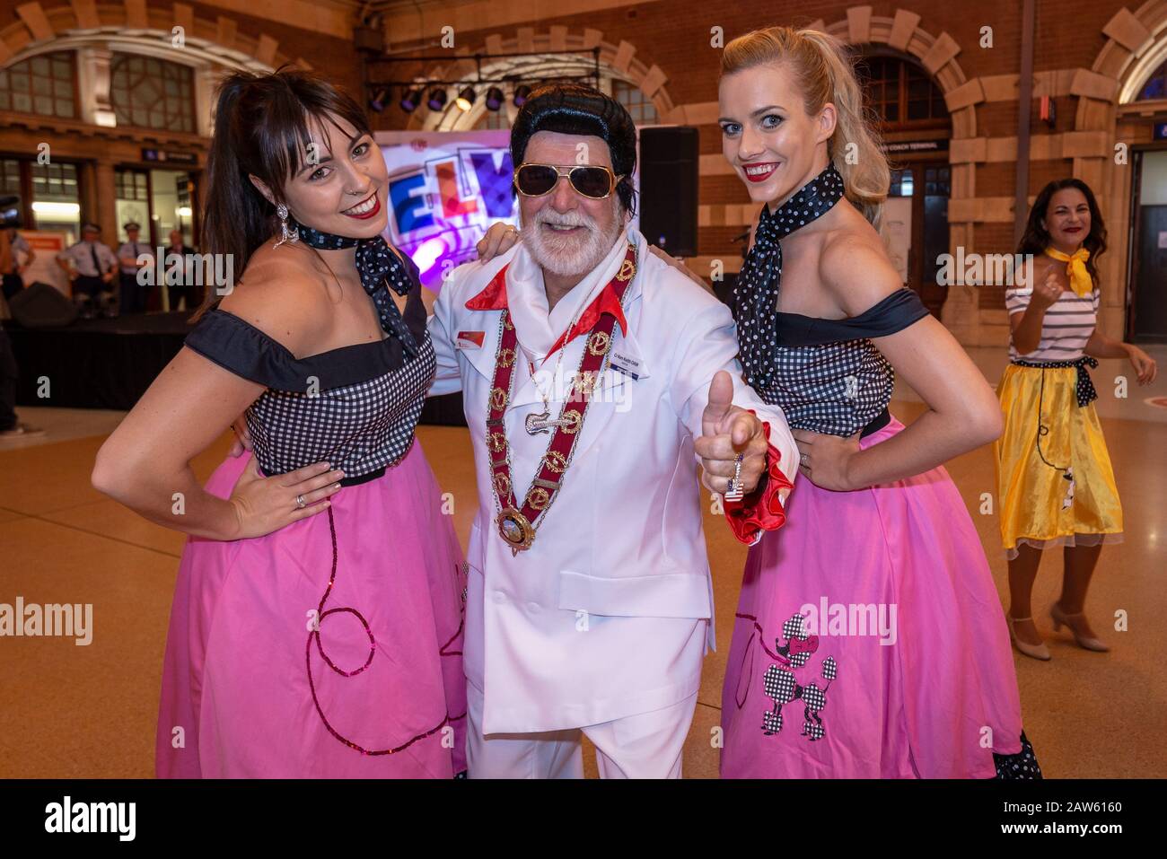 Sydney, NSW, Australia - January 10, 2019: Elvis fans boarding the ...
