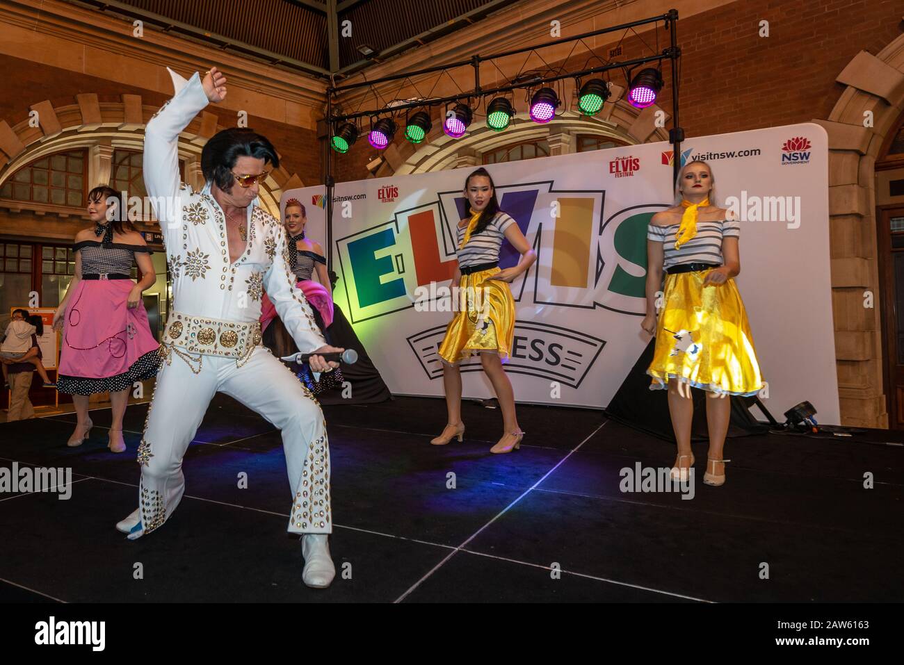 Sydney, NSW, Australia - January 10, 2019: Elvis fans boarding the ...