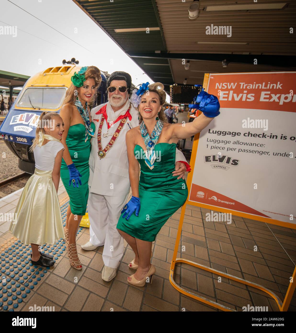 Sydney, NSW, Australia - January 10, 2019: Elvis fans boarding the ...