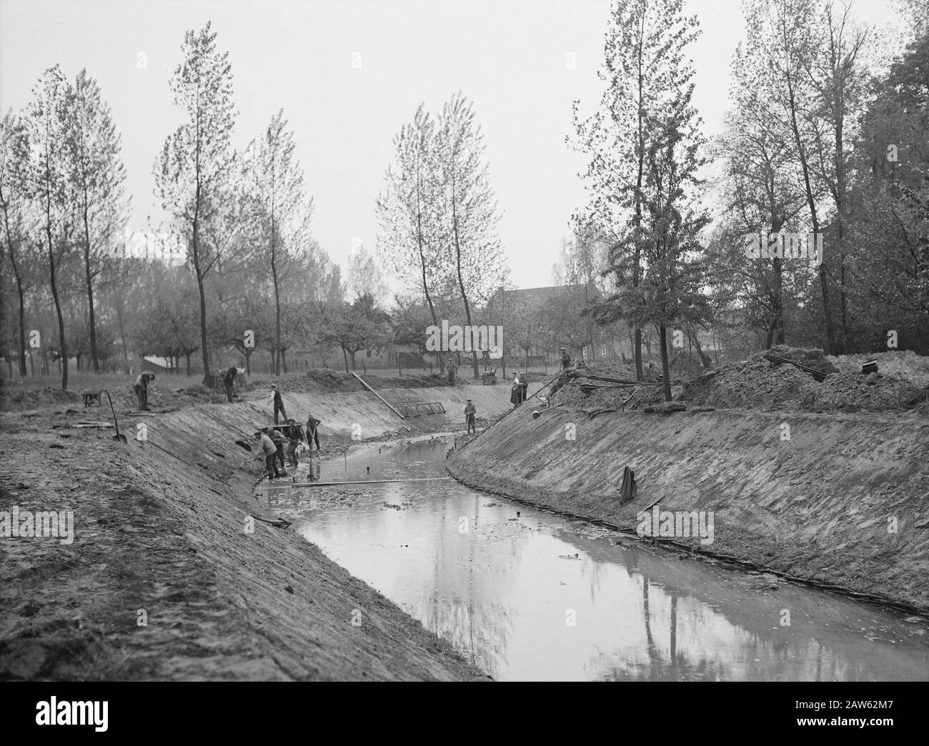 normalization of streams, digging and filling in trenches, laying ...