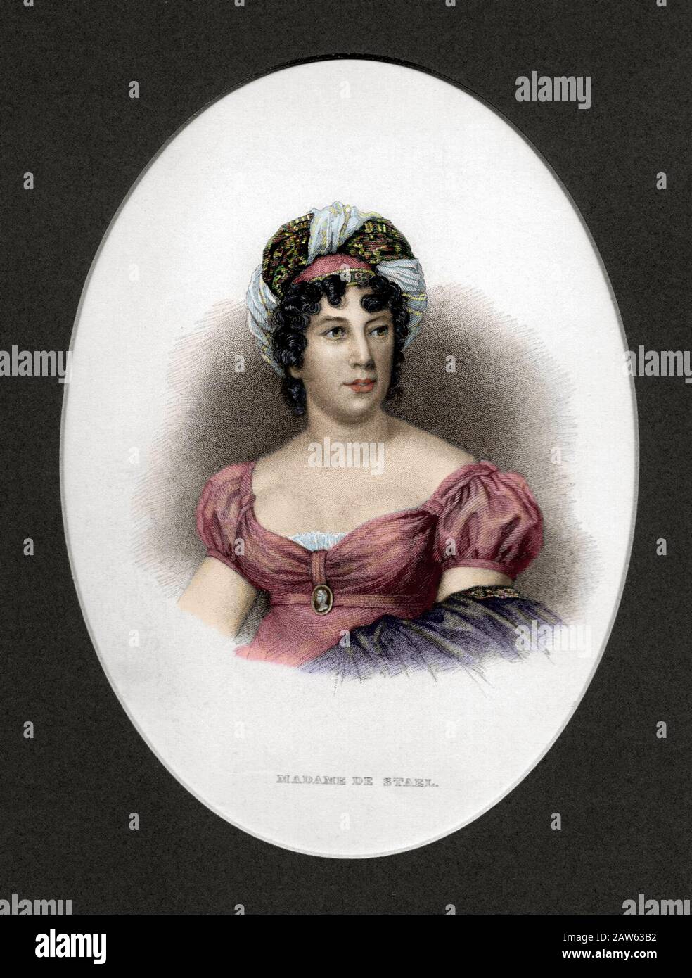 The celebrated french woman writer Madame Anne Louise Germaine Necher ...