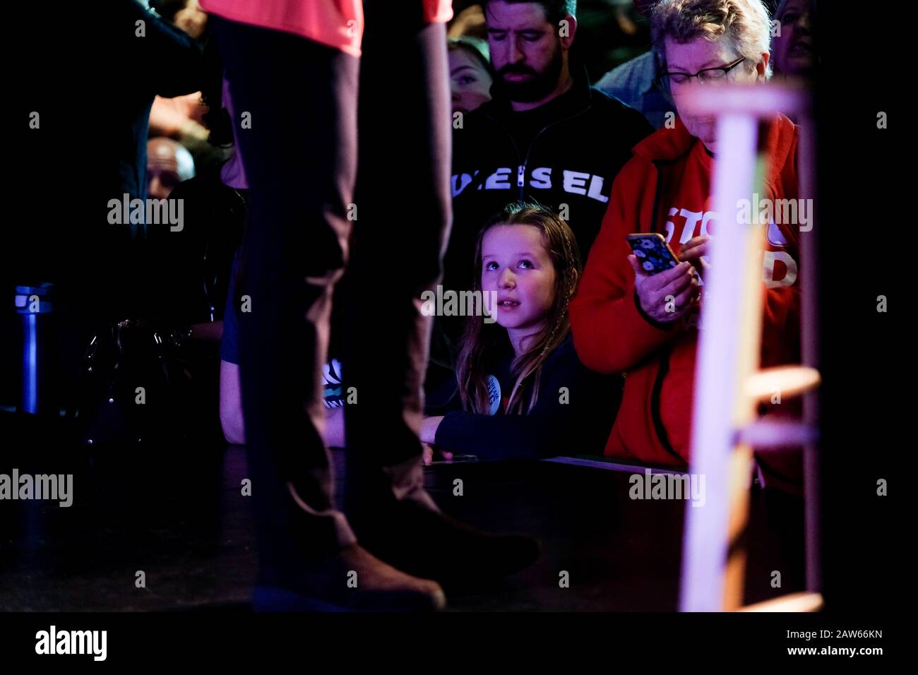 Derry, United States. 06th Feb, 2020. A young girl watches the ...