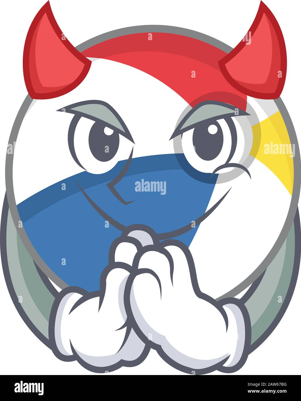 Devil beach ball Cartoon in character design Stock Vector Image & Art ...