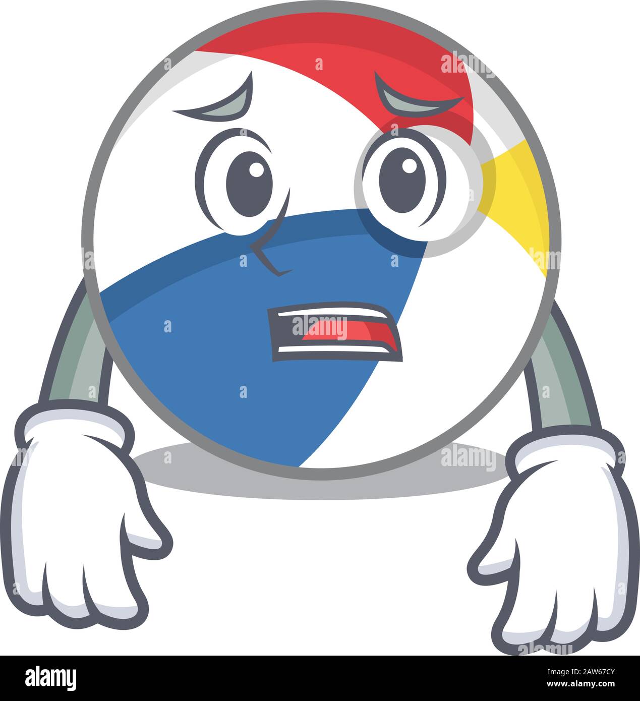 A picture of beach ball having an afraid face Stock Vector Image & Art ...