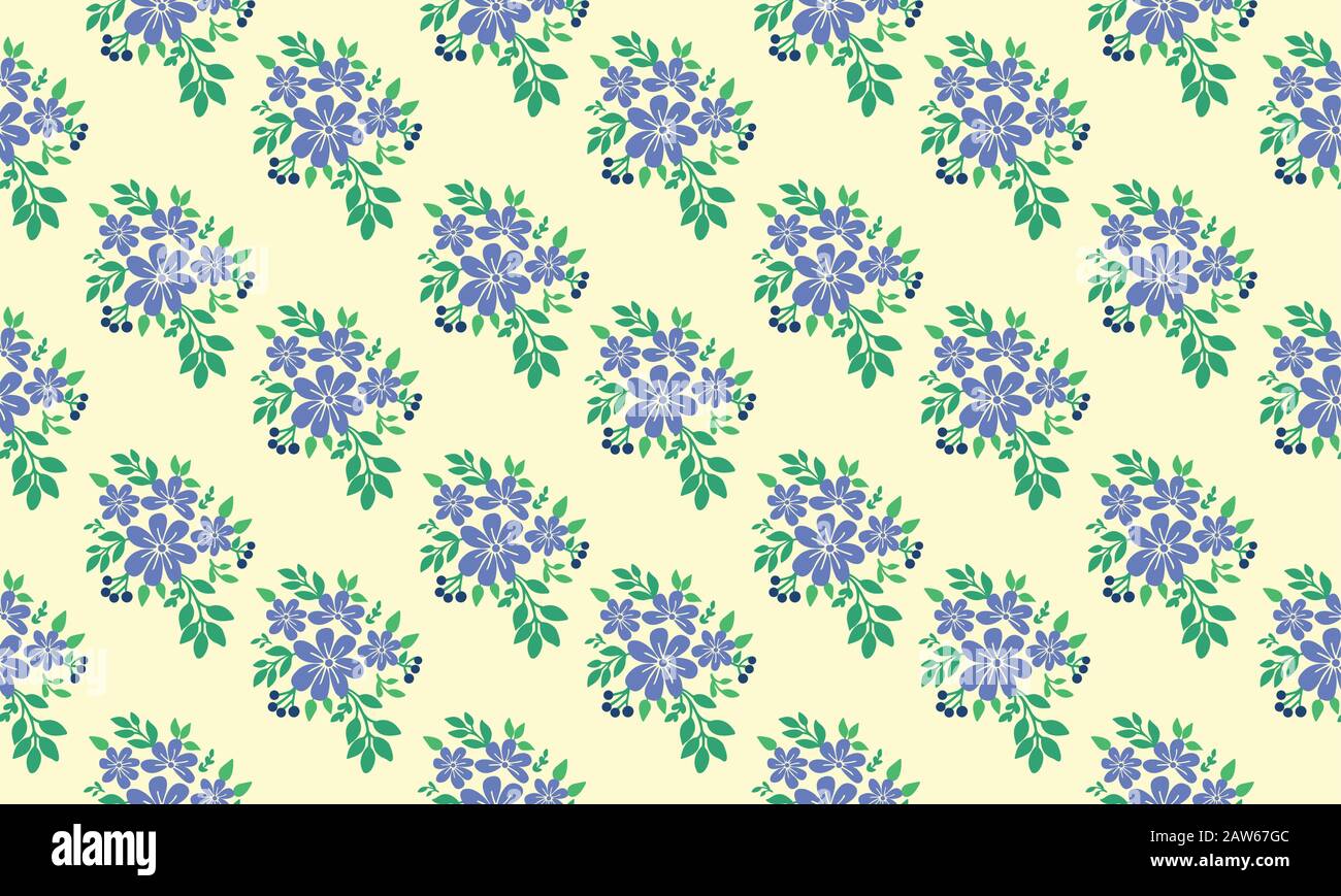 Modern flower pattern background for spring, with leaf and floral ...