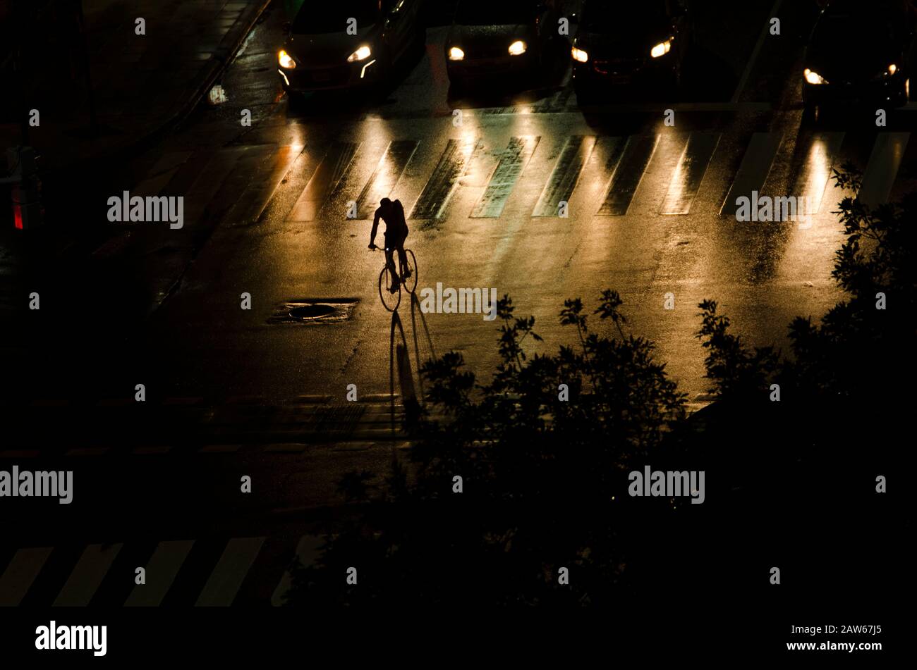 Riding bike at night hi-res stock photography and images - Alamy