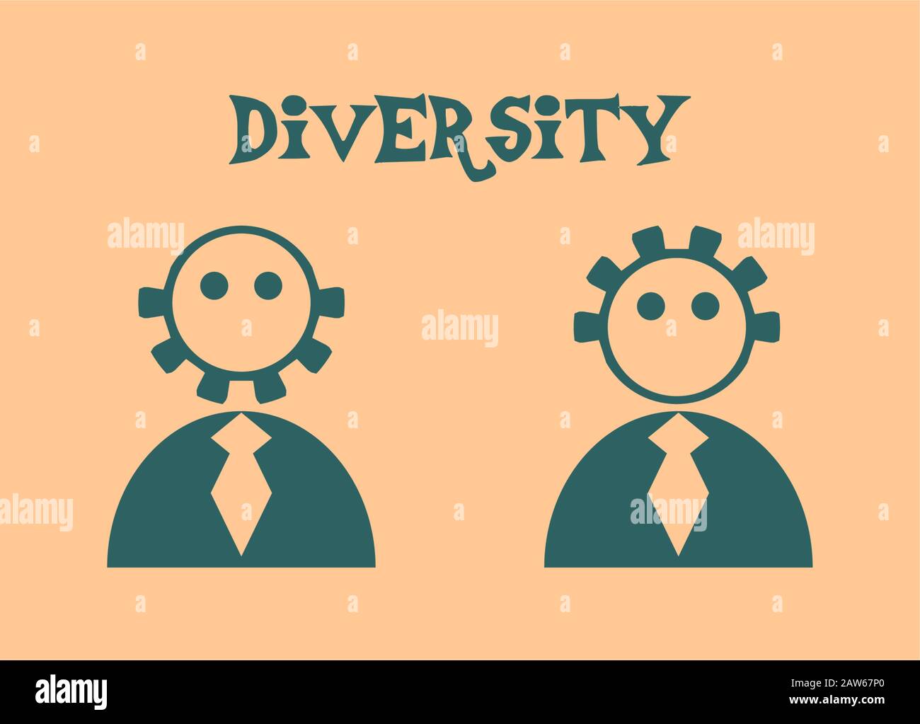 Diversity between humans metaphor Stock Vector Image & Art - Alamy