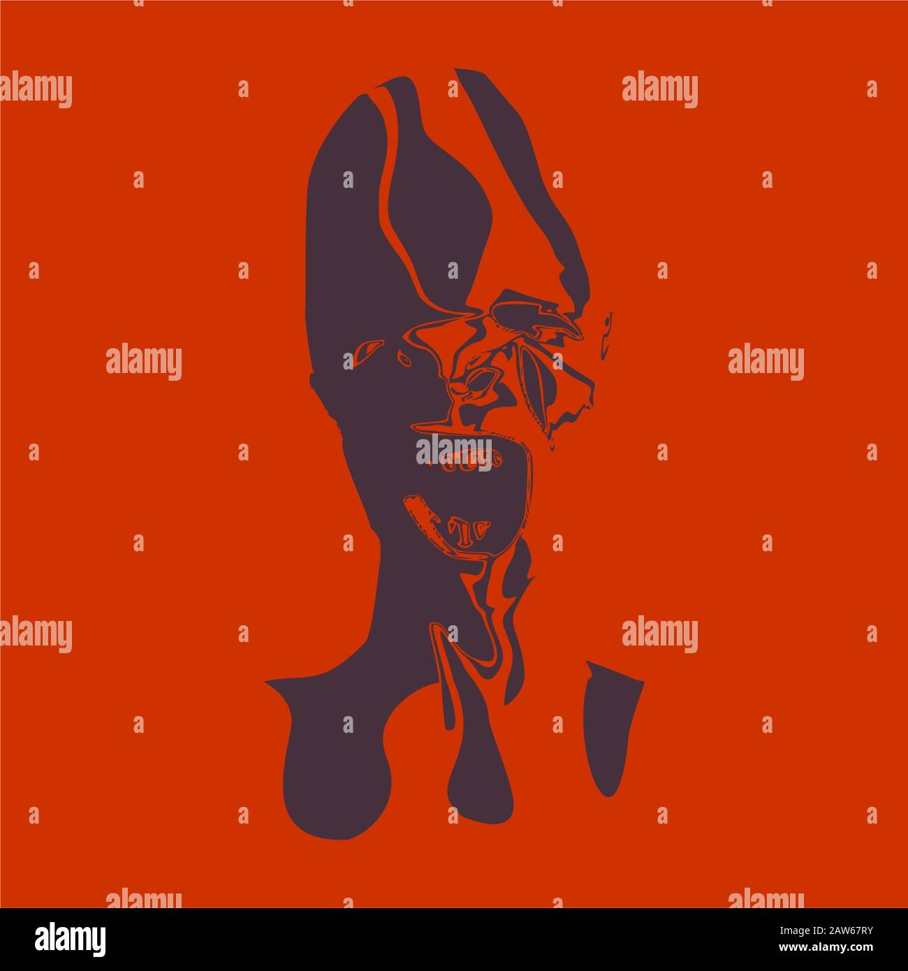 Demon or monster screaming Stock Vector Image & Art - Alamy