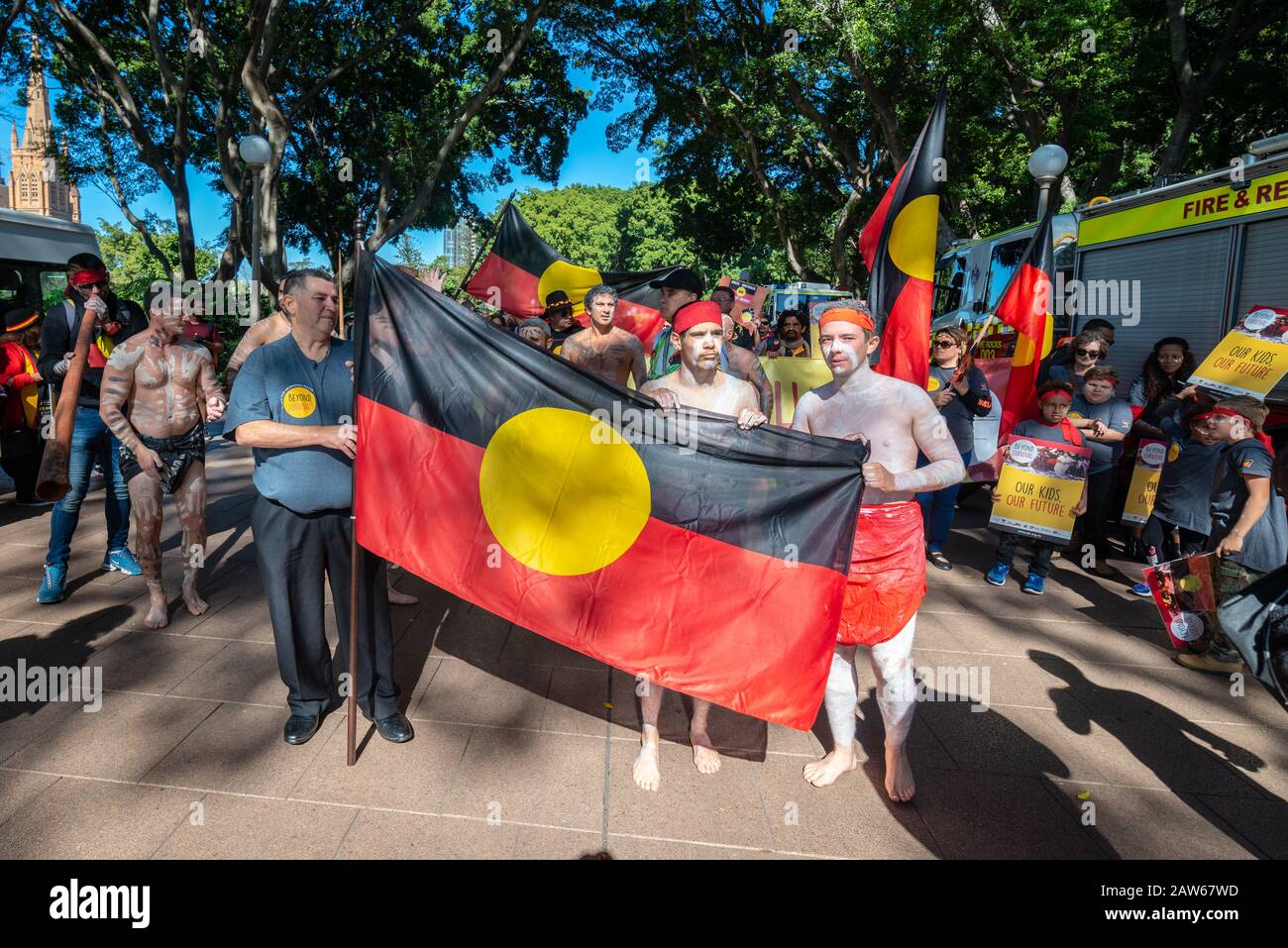 Sydney, NSW, AUSTRALIA - August 9, 2018: On World’s Indigenous Peoples ...