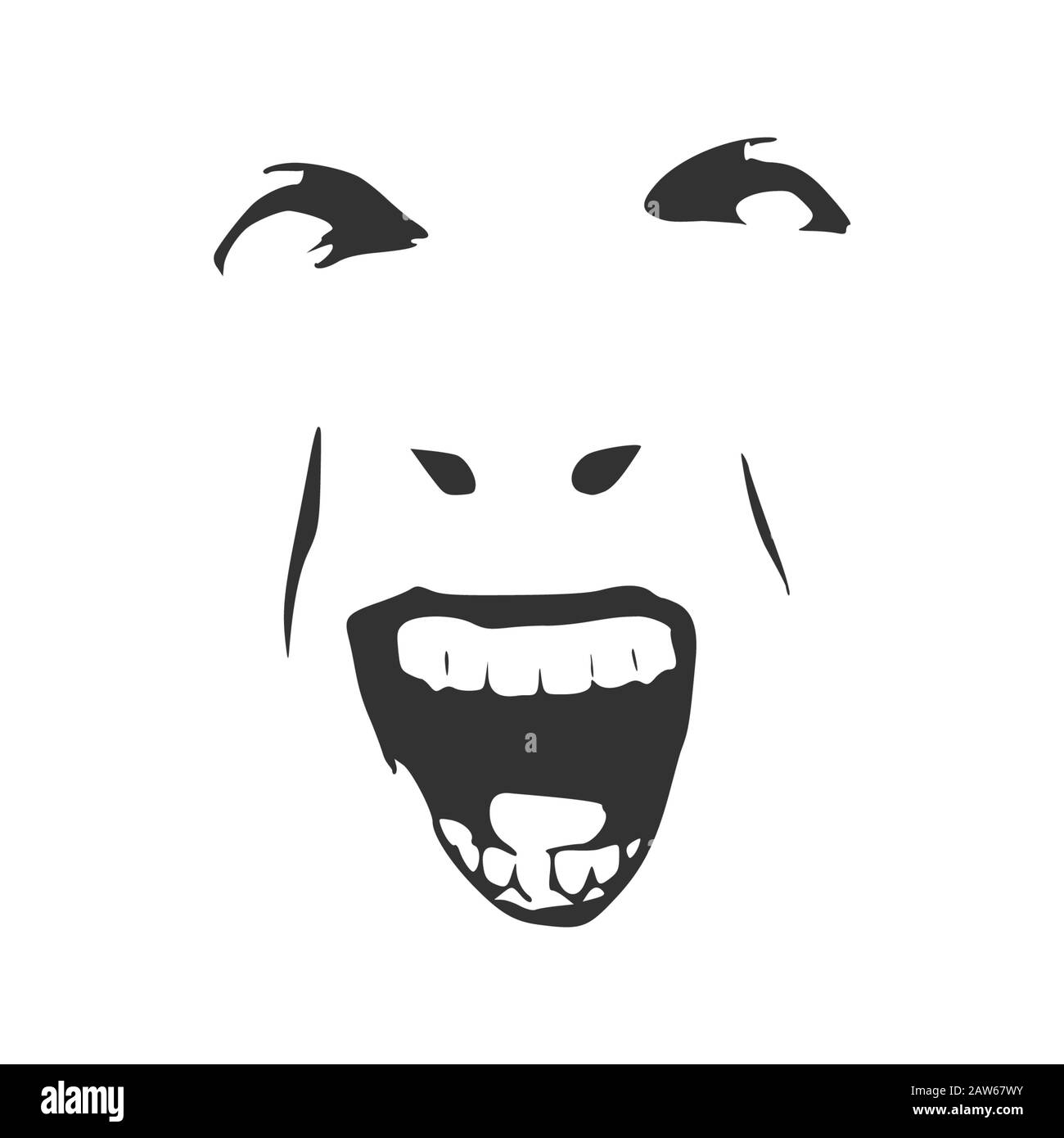Demon or monster screaming Stock Vector Image & Art - Alamy