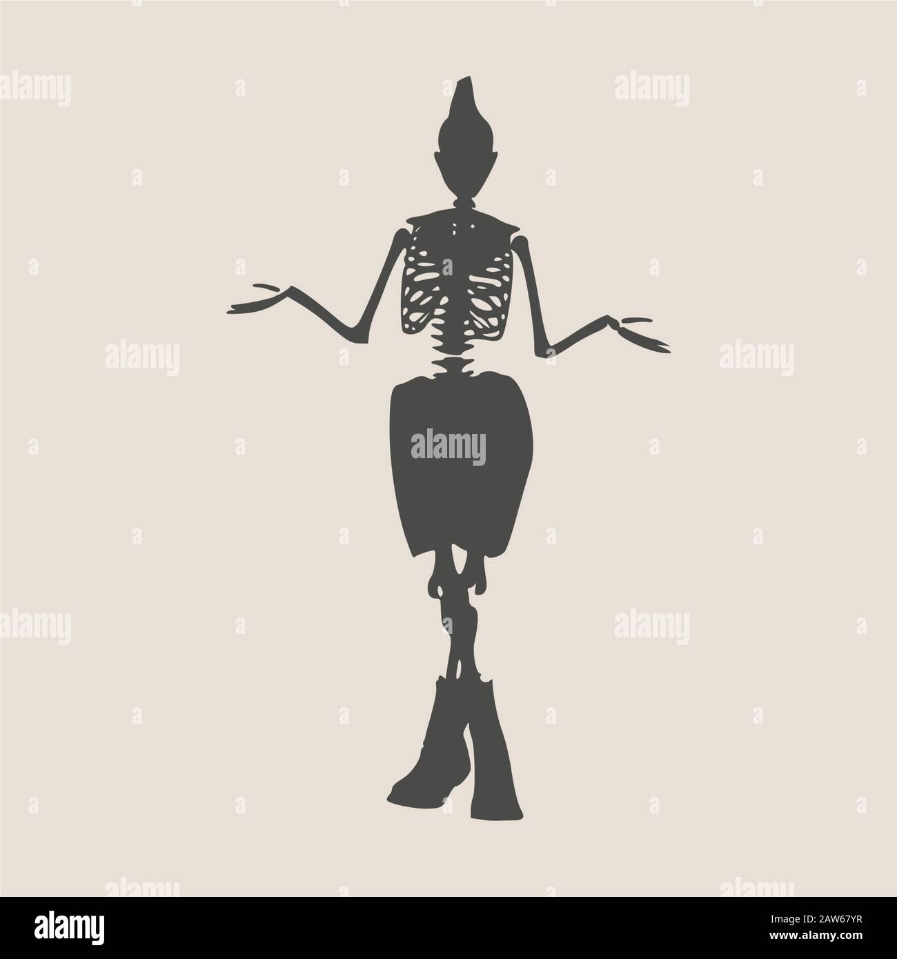 Skeleton shrugging shoulders Stock Vector Image & Art - Alamy