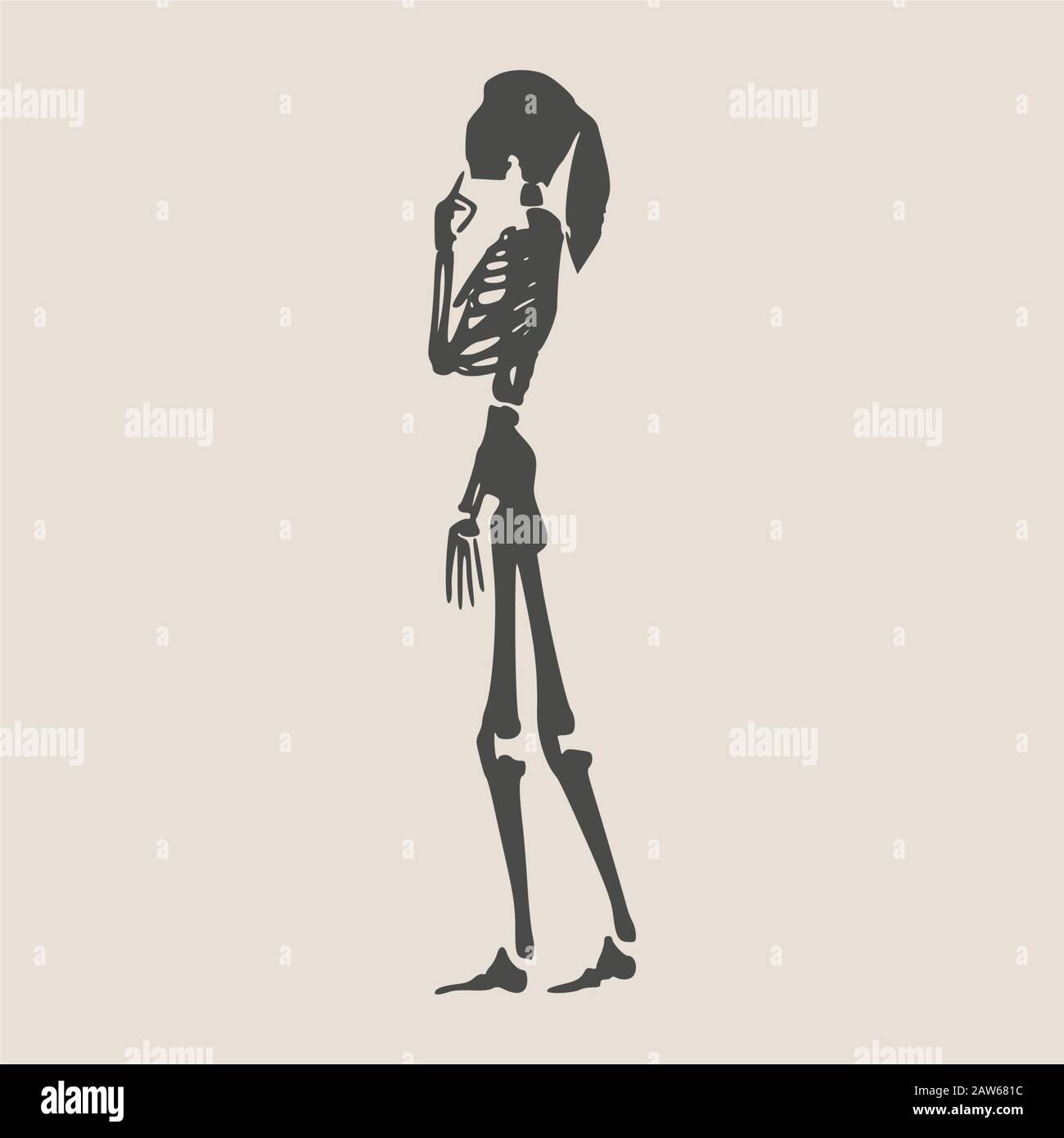 Halloween Human Skeleton Stock Vector Image And Art Alamy