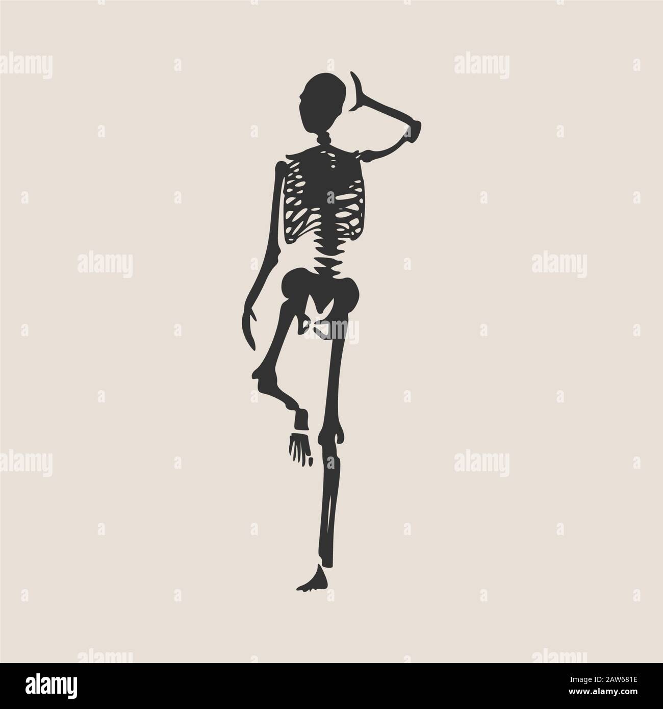 Halloween human skeleton Stock Vector Image & Art - Alamy