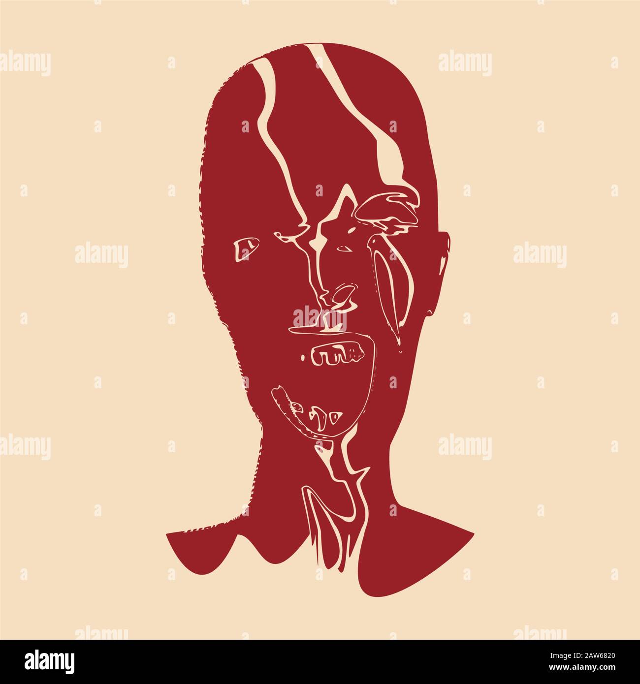 Demon or monster screaming Stock Vector Image & Art - Alamy