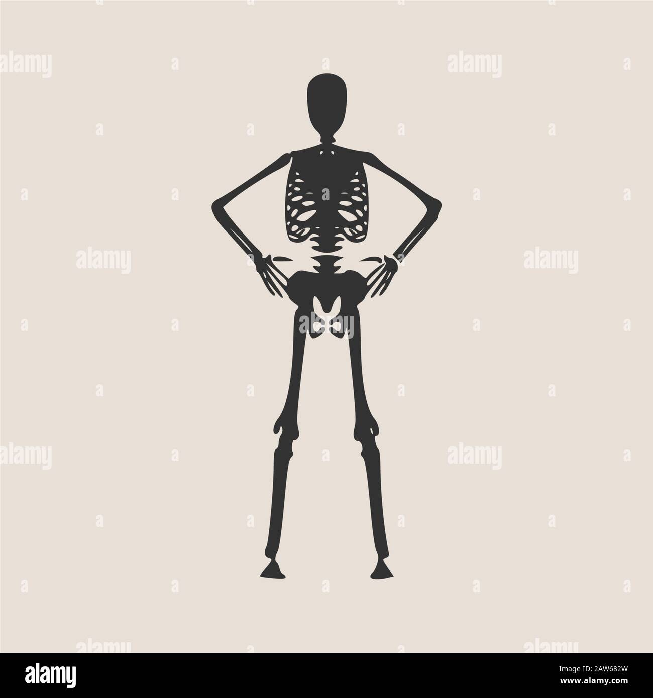 Halloween human skeleton Stock Vector Image & Art - Alamy