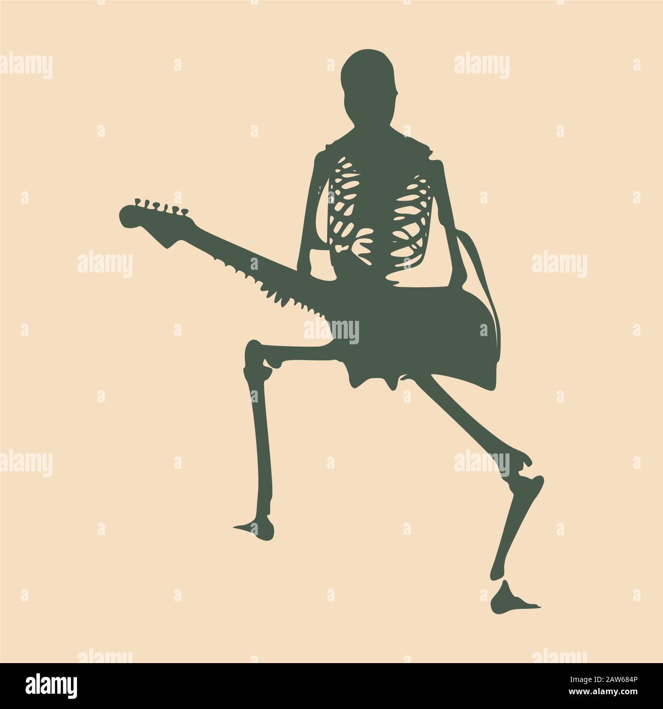 Halloween man with guitar Stock Vector Images - Alamy
