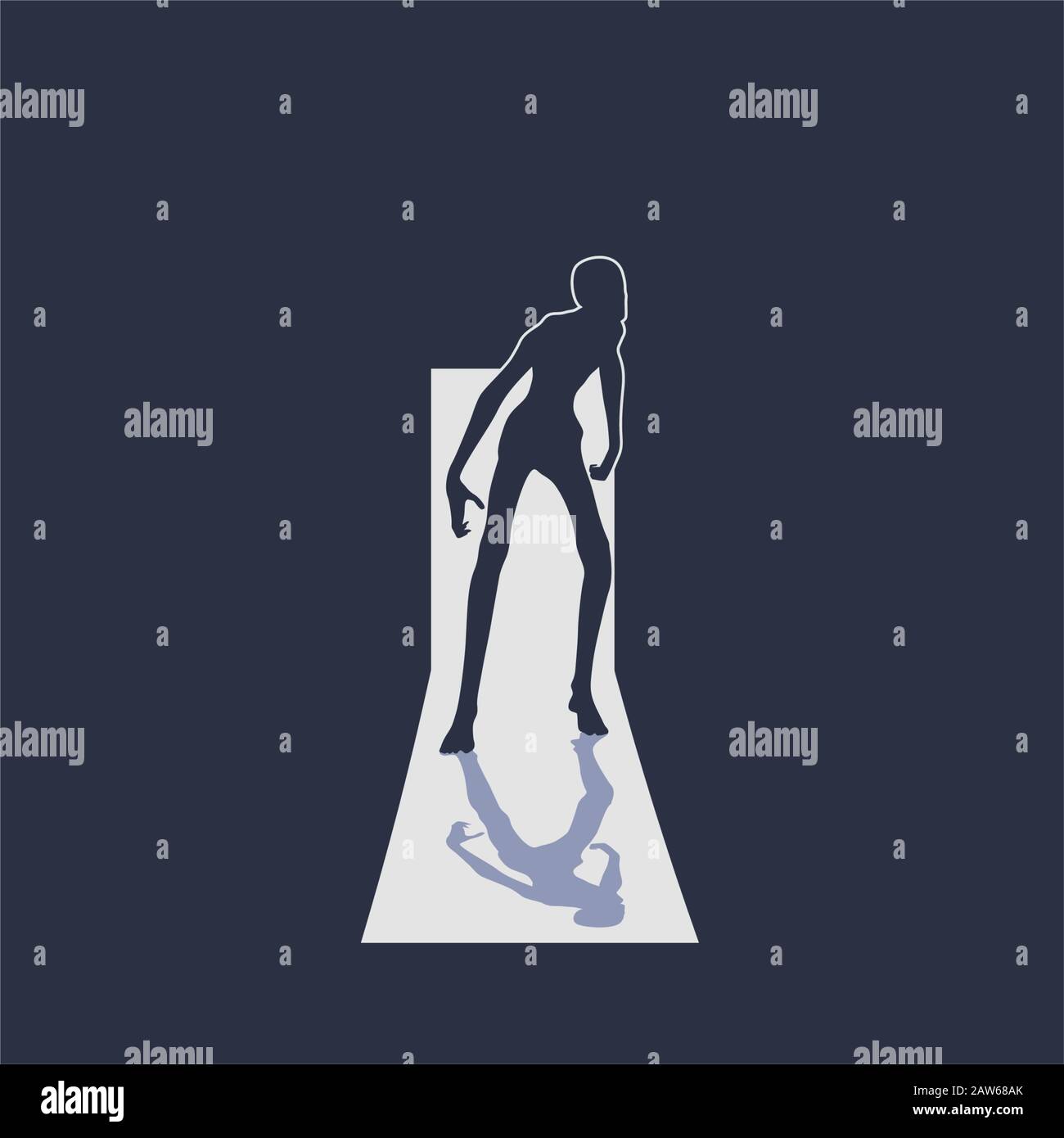 Zombie comes into the house through the open door Stock Vector Image ...