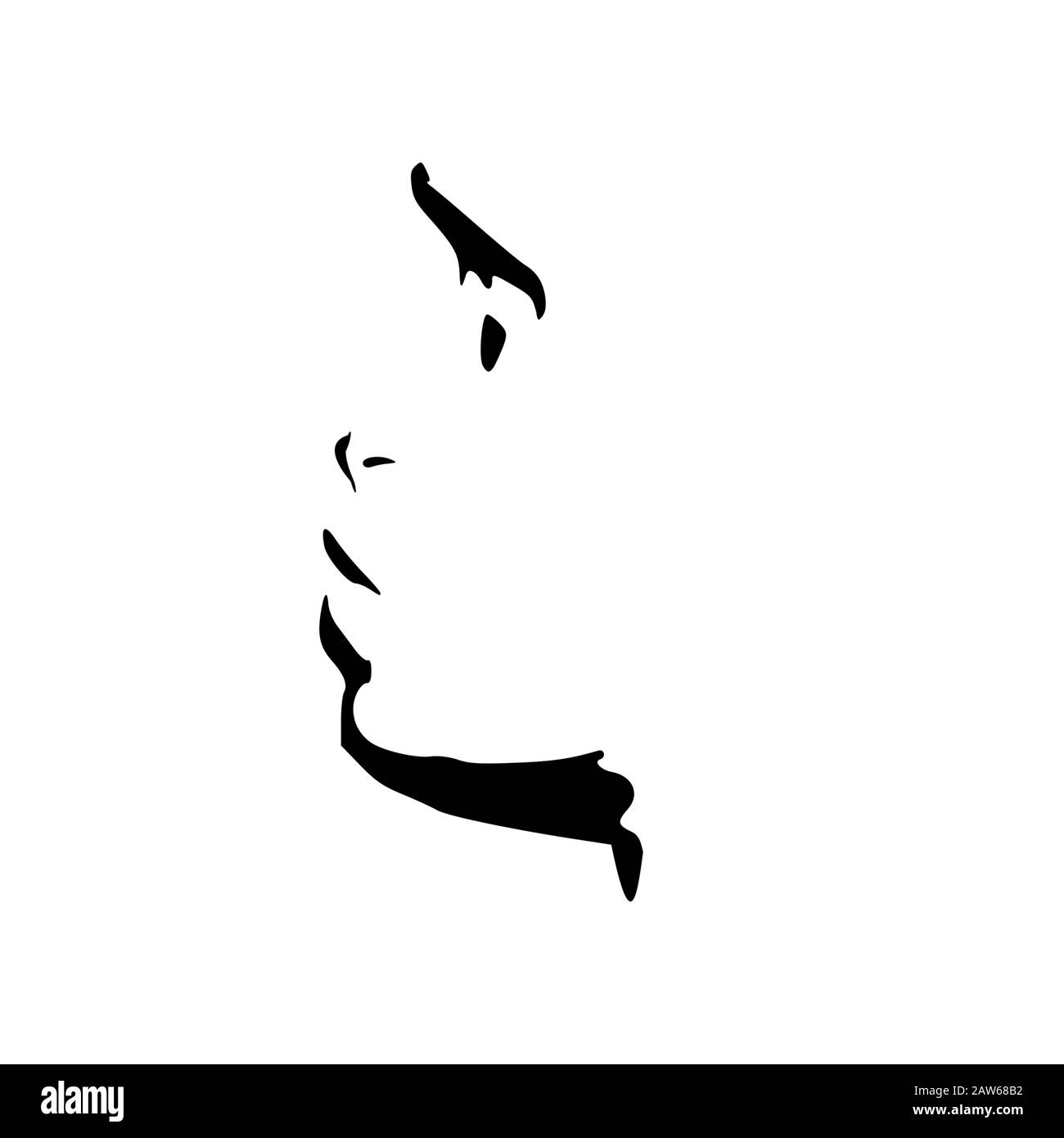 Man avatar profile view. Male face silhouette Stock Vector Image & Art ...