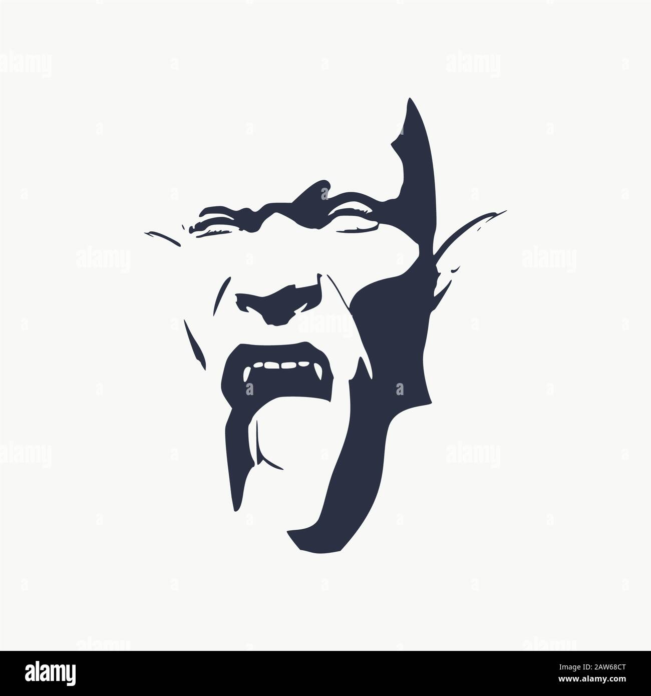 Evil orc face Stock Vector Image & Art - Alamy