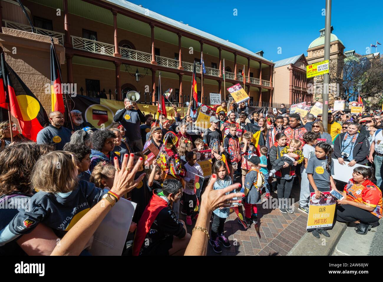 Sydney, NSW, AUSTRALIA - August 9, 2018: On World’s Indigenous Peoples ...