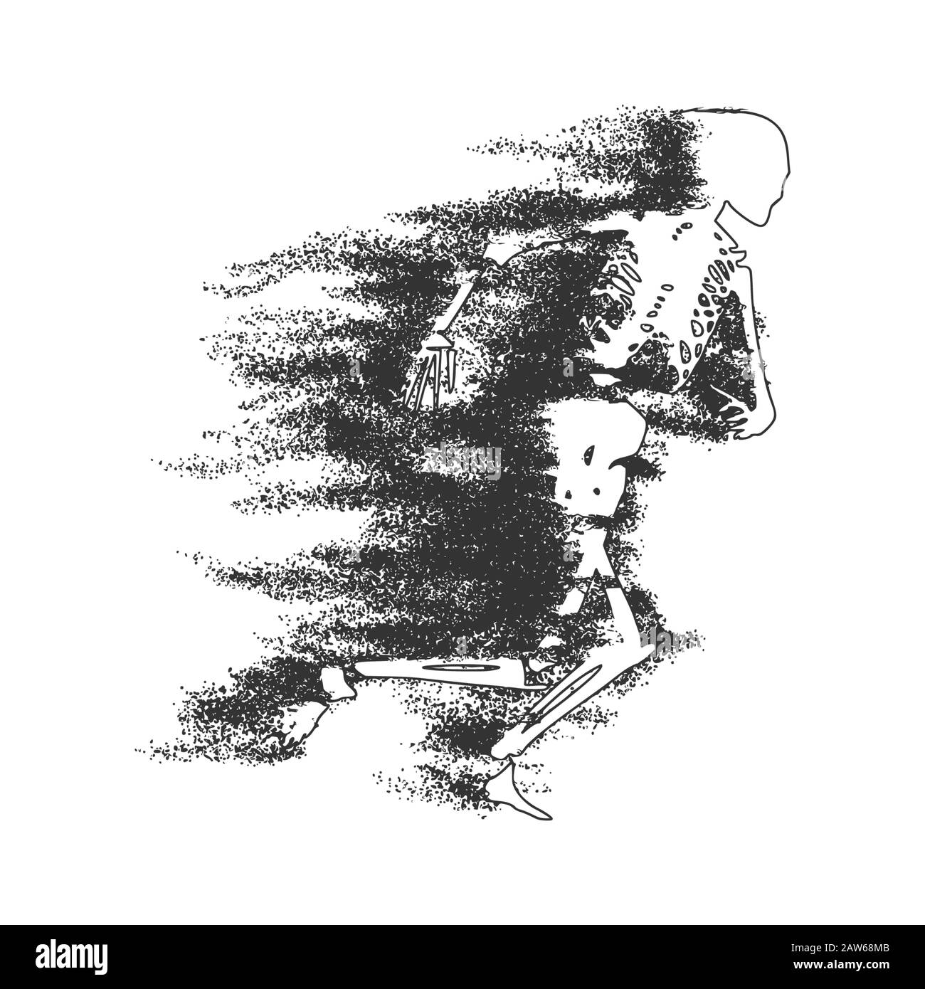 Halloween human skeleton Stock Vector Image & Art - Alamy