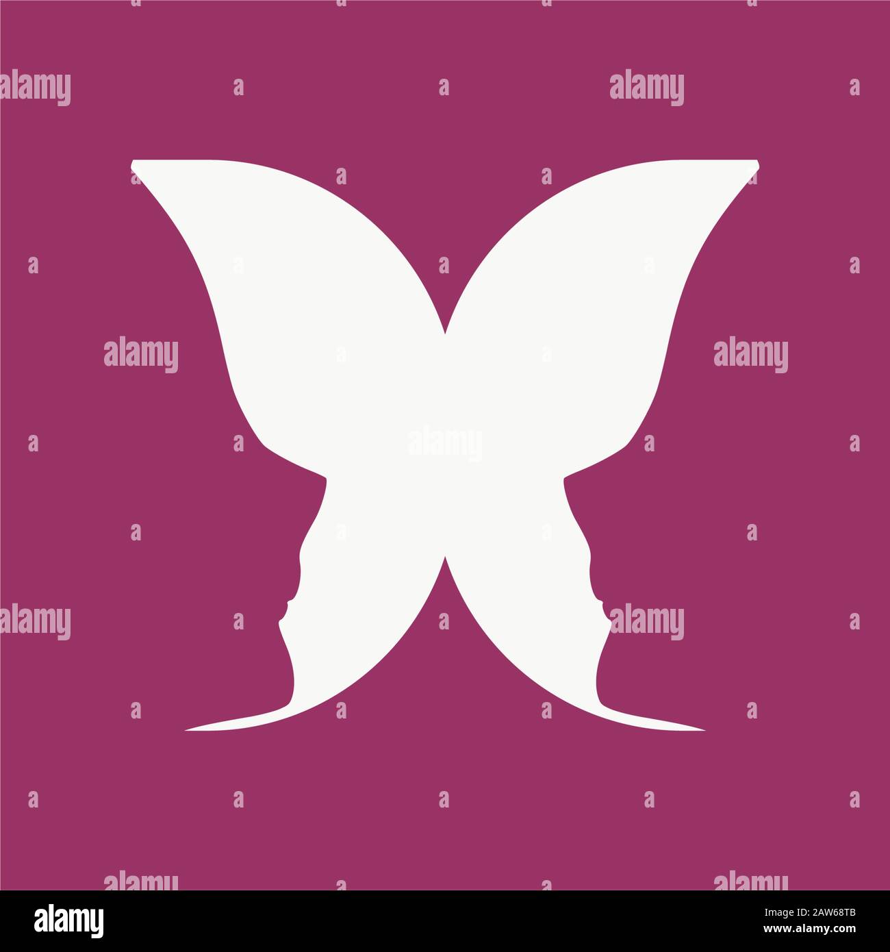 Silhouettes of two head Stock Vector Image & Art - Alamy