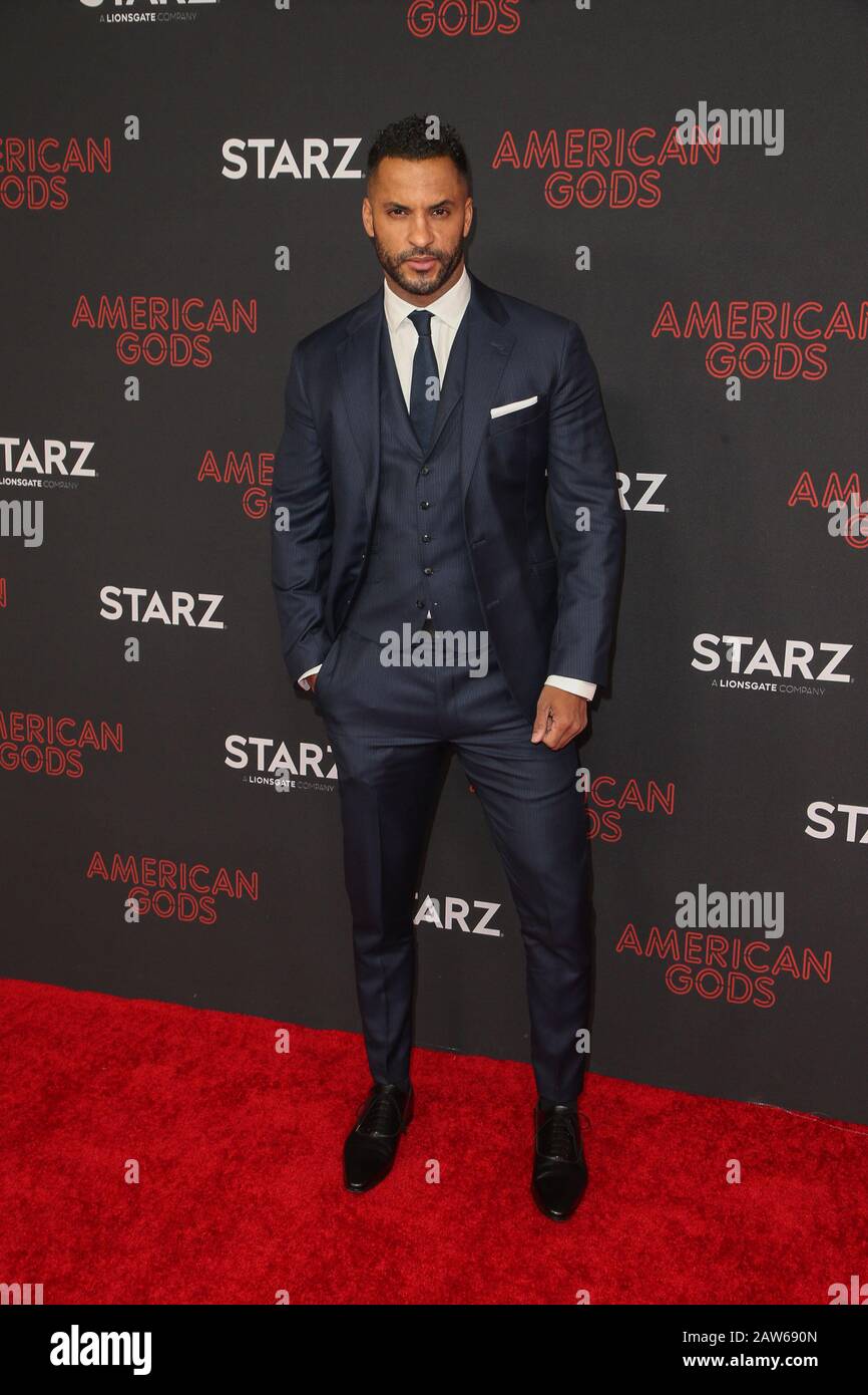 Los Angeles, CA, USA. Ricky Whittle at Starz's "American Gods" TV ...