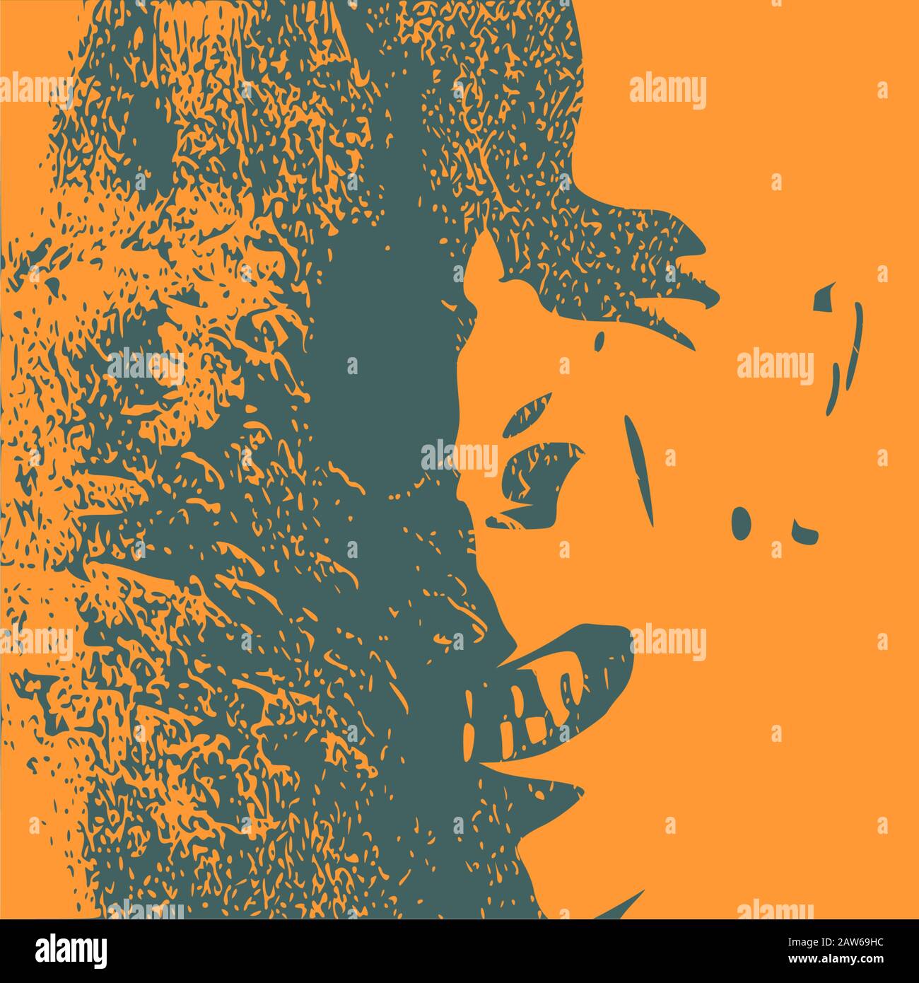 Demon or monster screaming Stock Vector Image & Art - Alamy