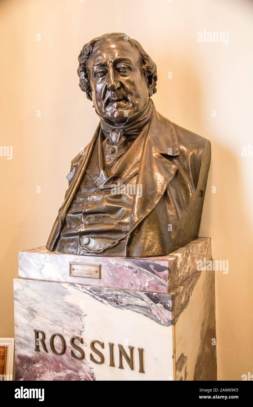 Statue of Rossini in Milan Italy Stock Photo - Alamy
