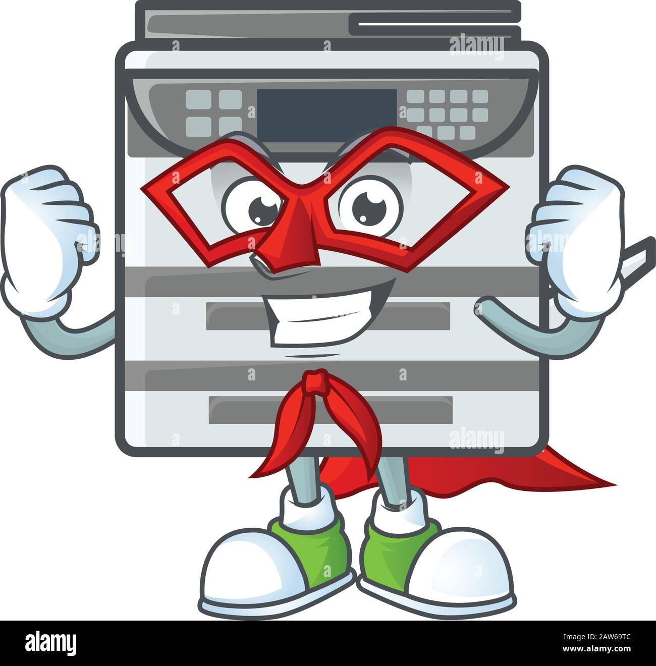 A friendly picture of professional office copier dressed as a Super ...