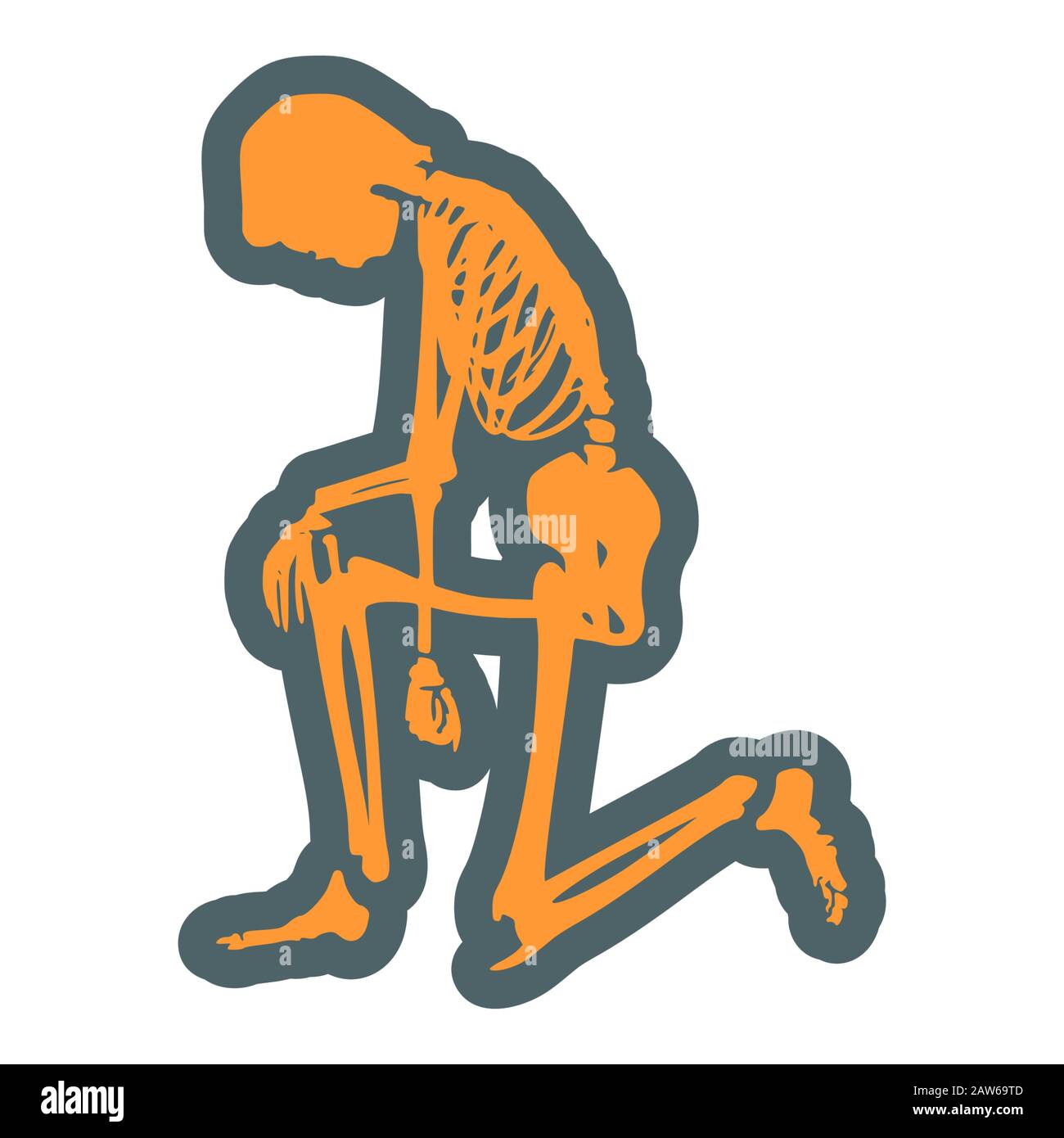 Halloween human skeleton Stock Vector Image & Art - Alamy