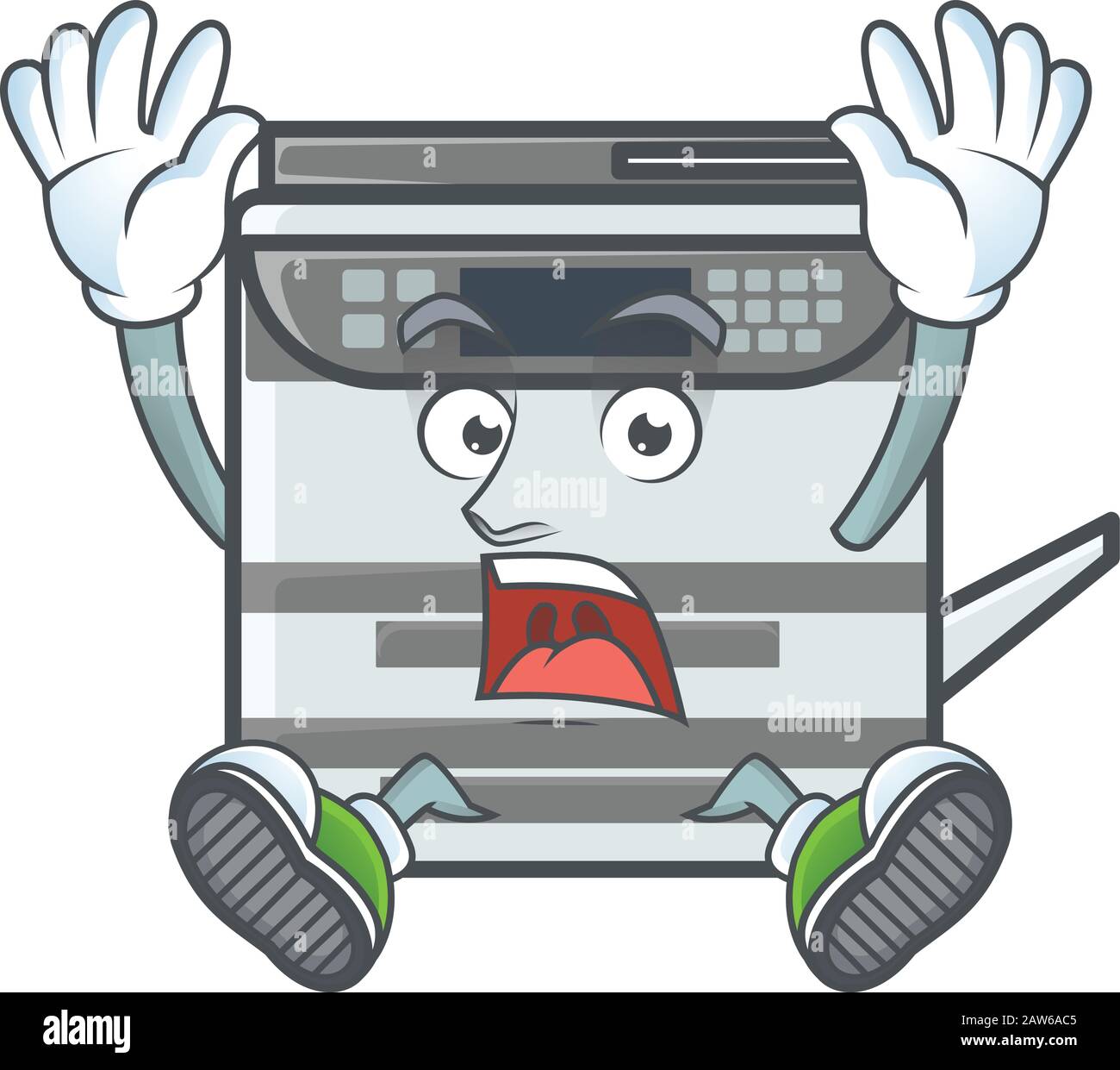 A picture of professional office copier cartoon design with shocking ...