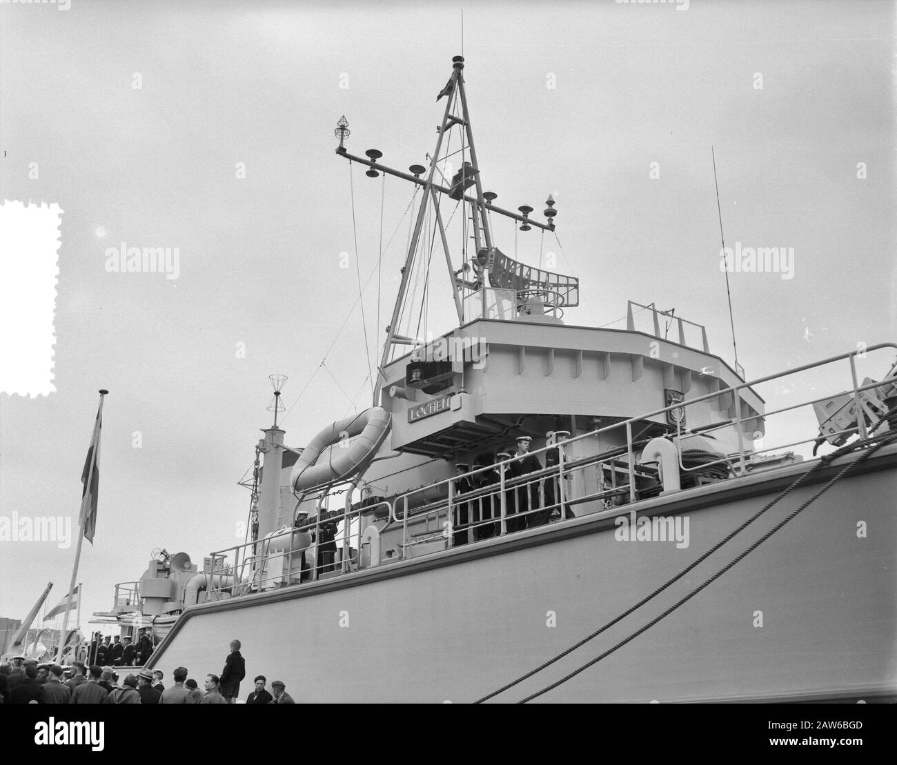 Transfer coastal minesweeper Lochem Groningen. Shipyard Smith and Sons ...