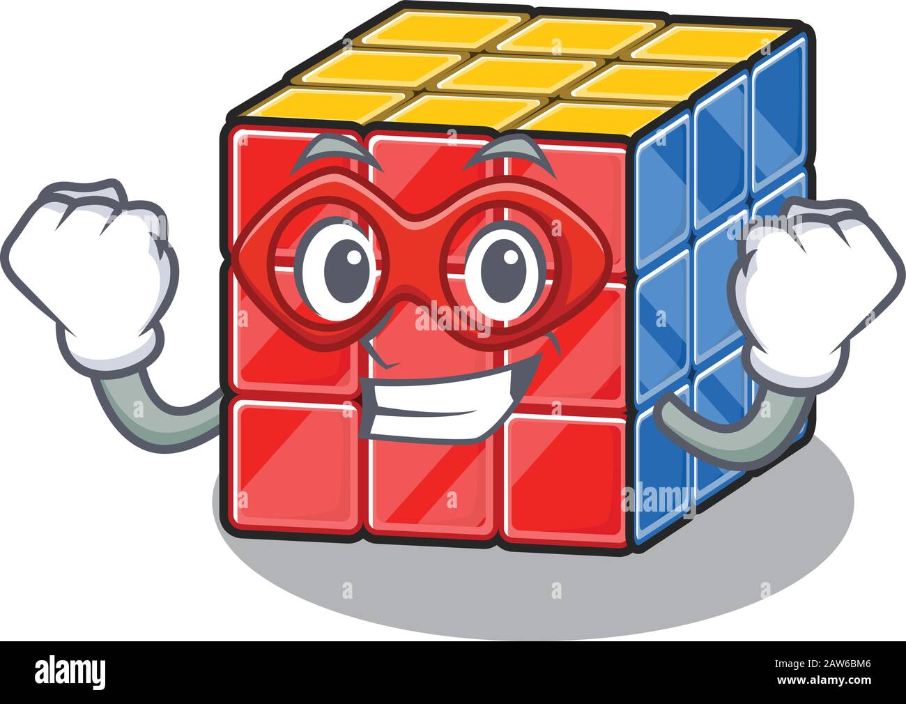Man with rubic cube Stock Vector Images - Alamy